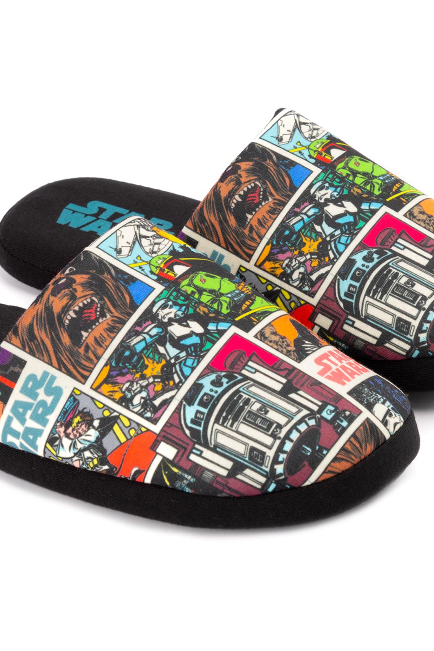 Buy Vanilla Underground Black Cartoon Star Wars Slippers from the Next ...