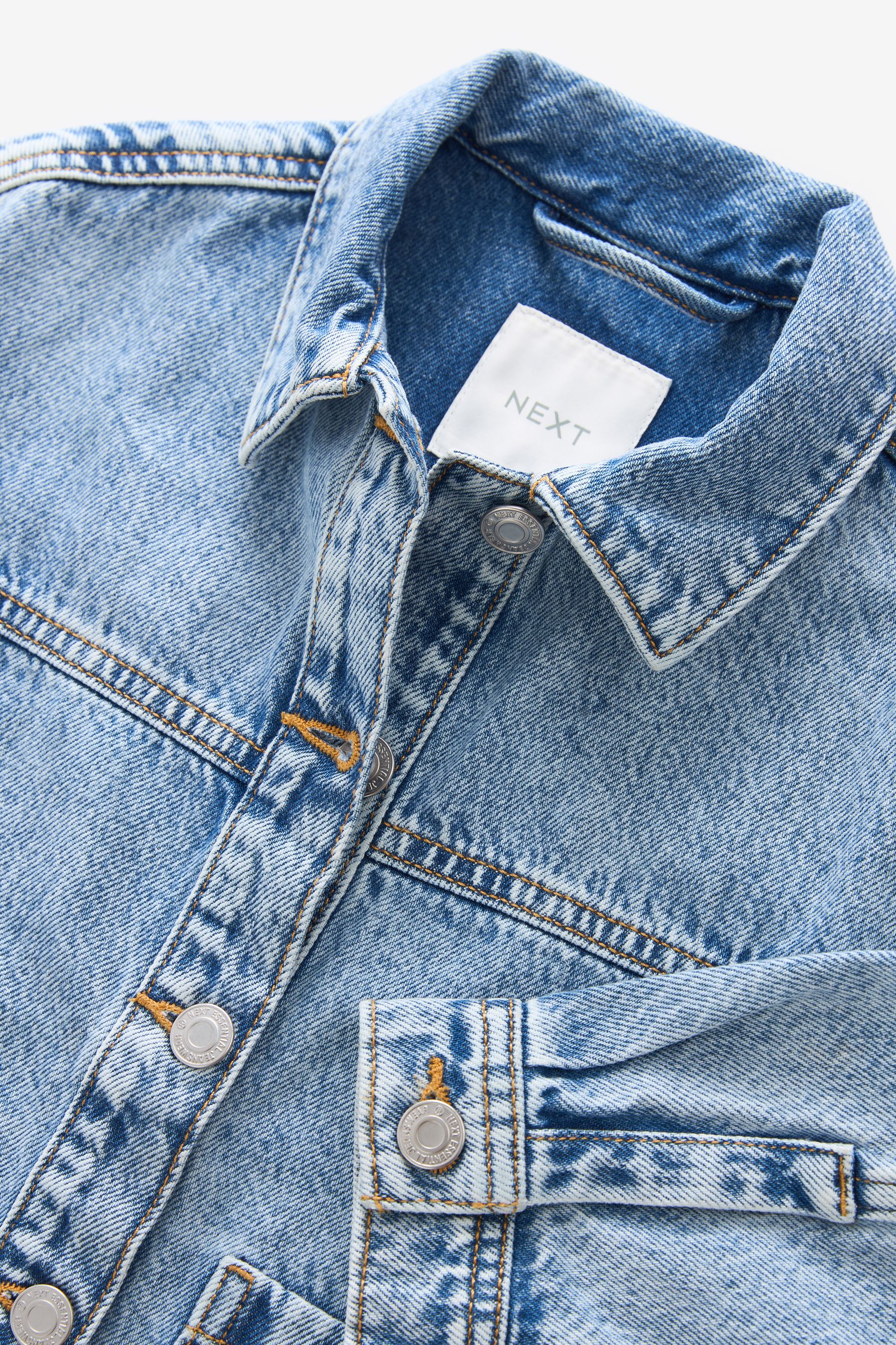 Buy Mid Blue Denim Shacket (3-16yrs) from the Next UK online shop