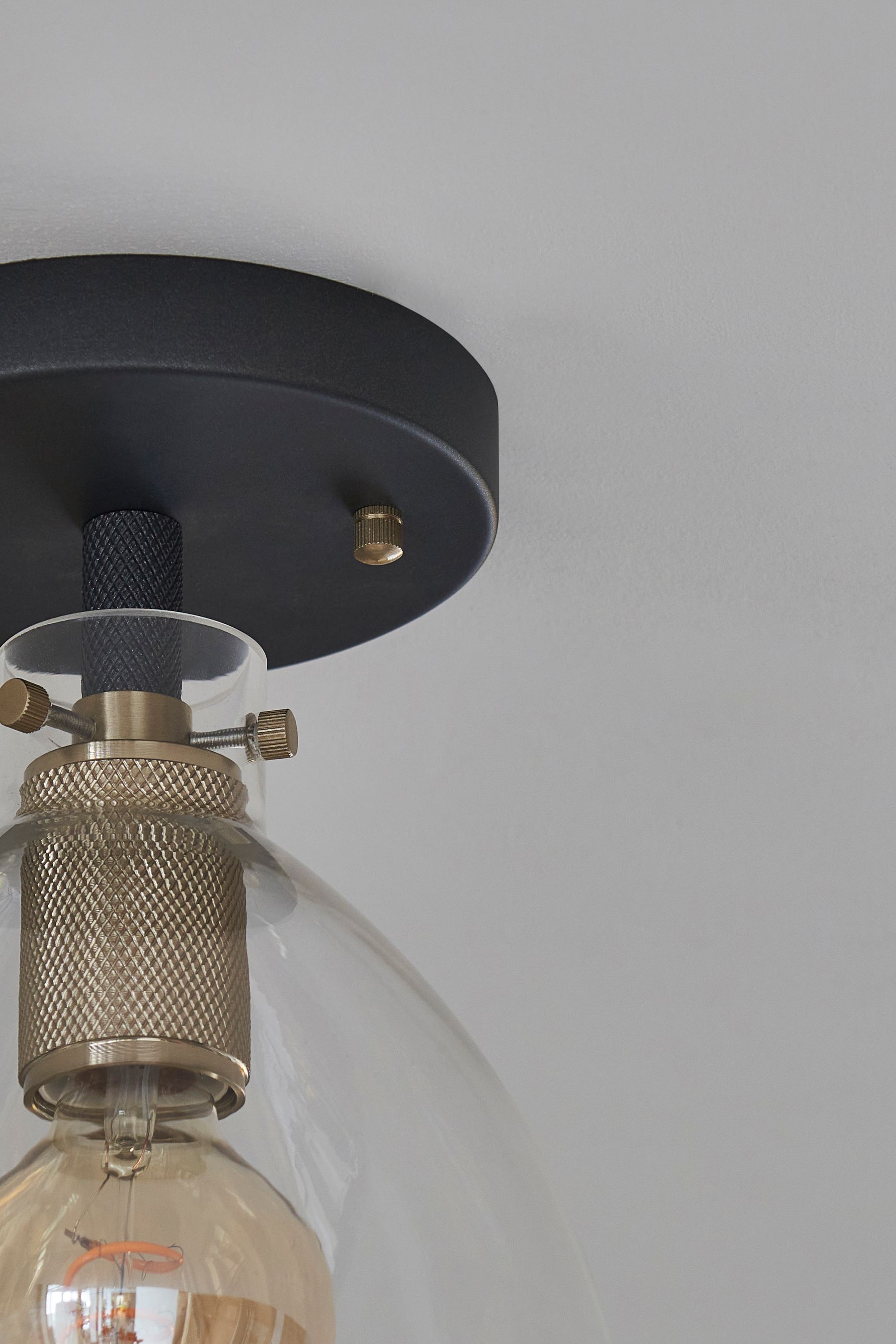 Buy Black Houston Flush Fitting Ceiling Light from the Next UK online shop