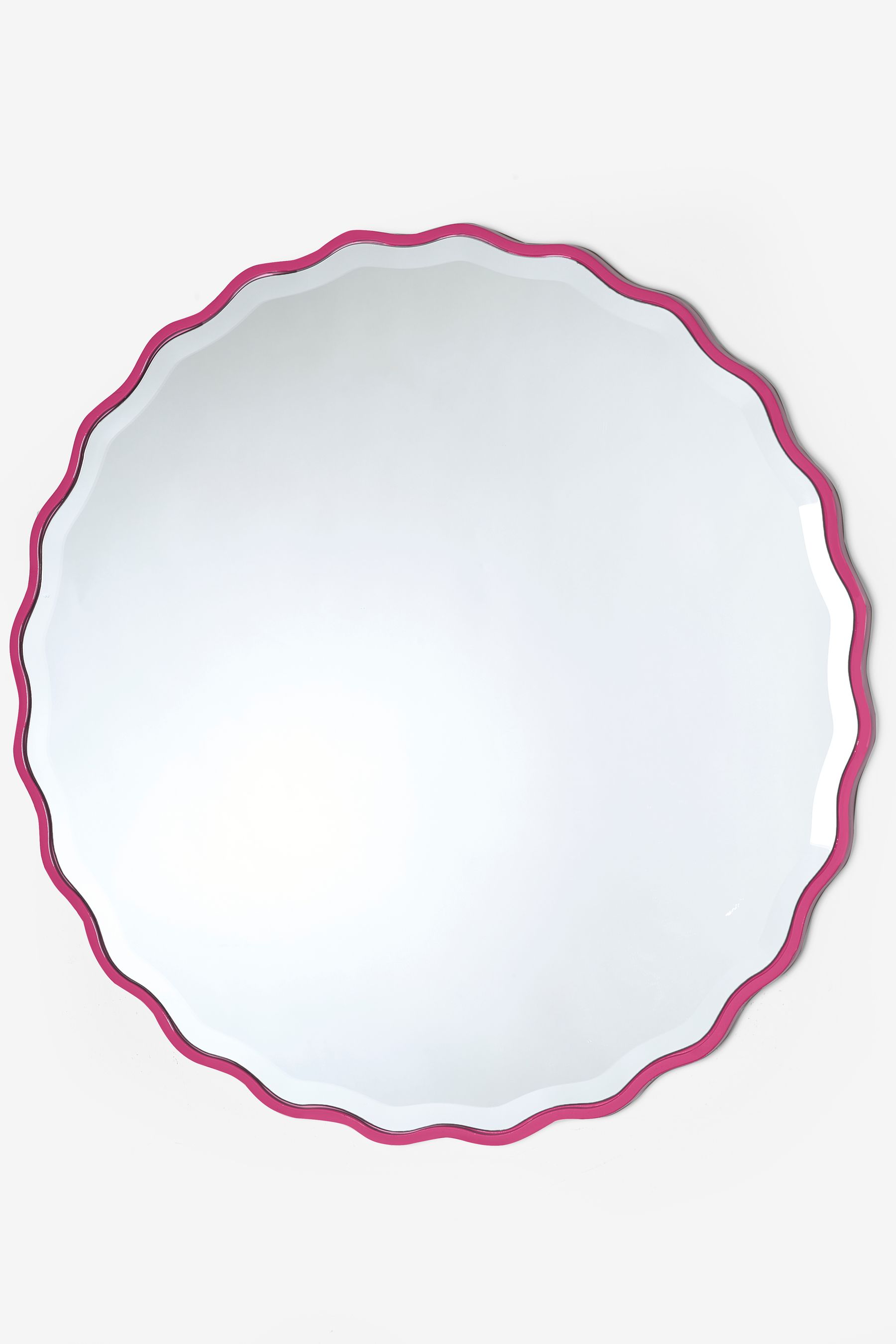 Buy Pink Scalloped Round Wall Mirror 60x60cm from the Next UK online shop