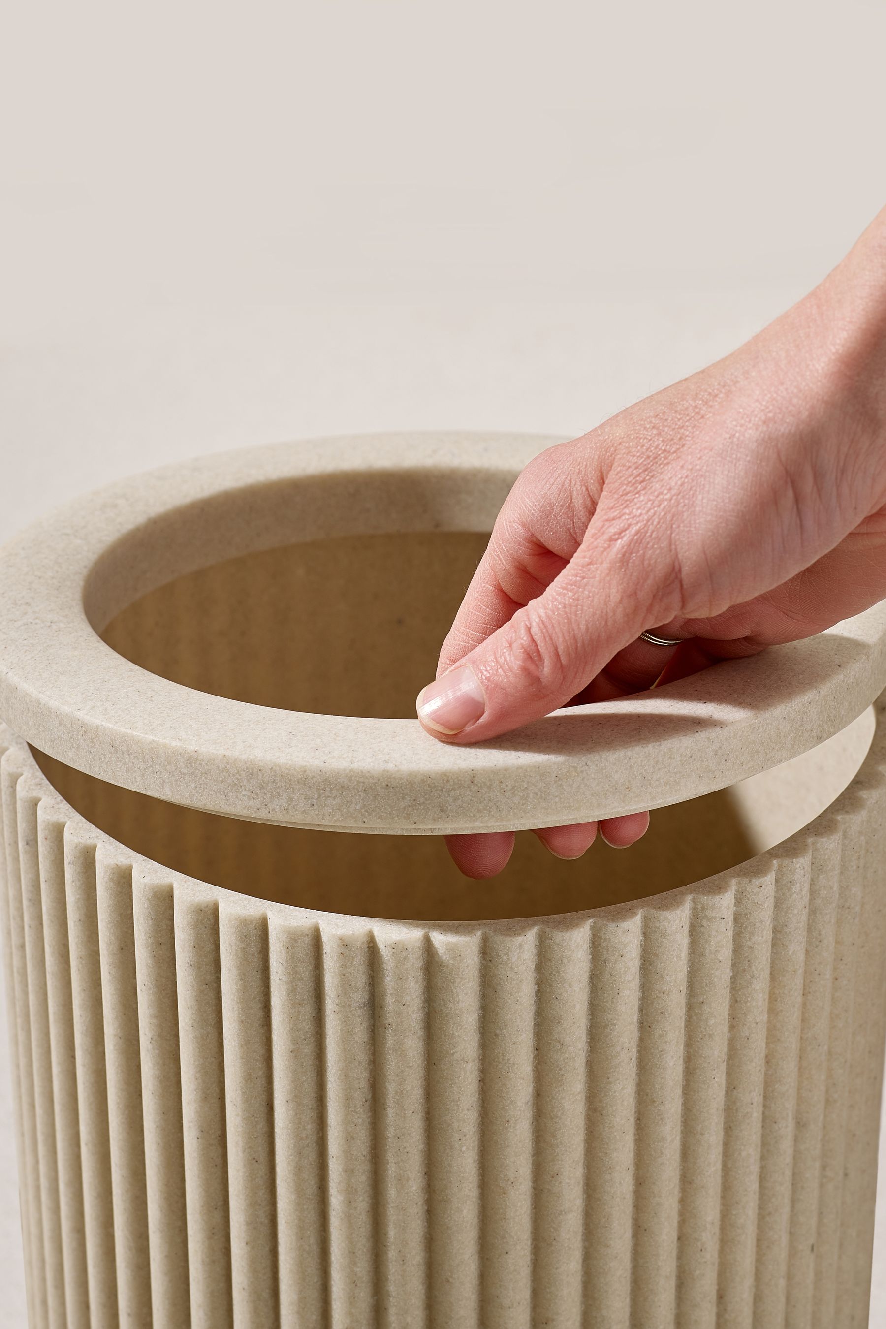 Buy Natural Ribbed Bin from Next Australia