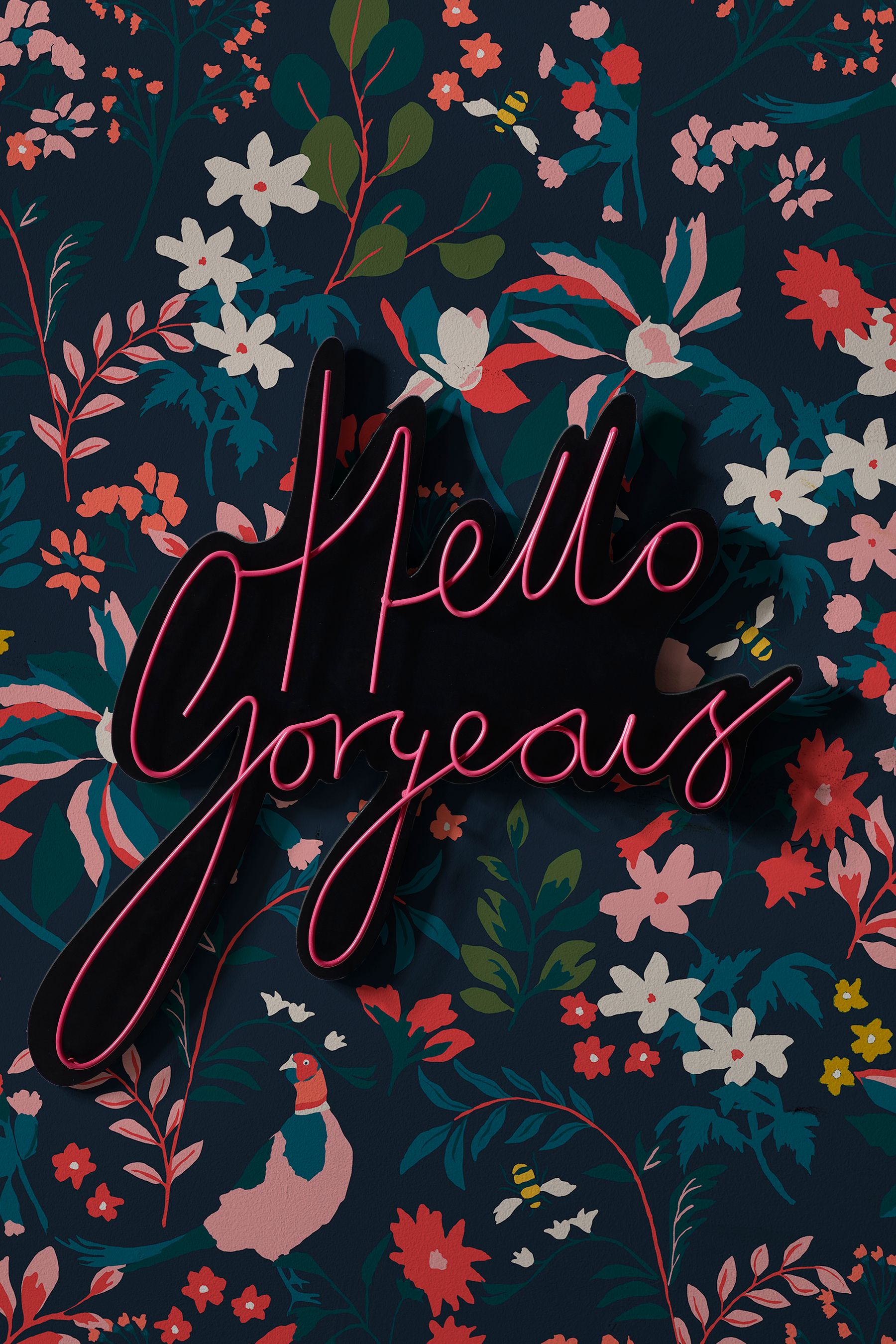 Buy Pink Hello Gorgeous Wire Wall Sign from the Next UK online shop