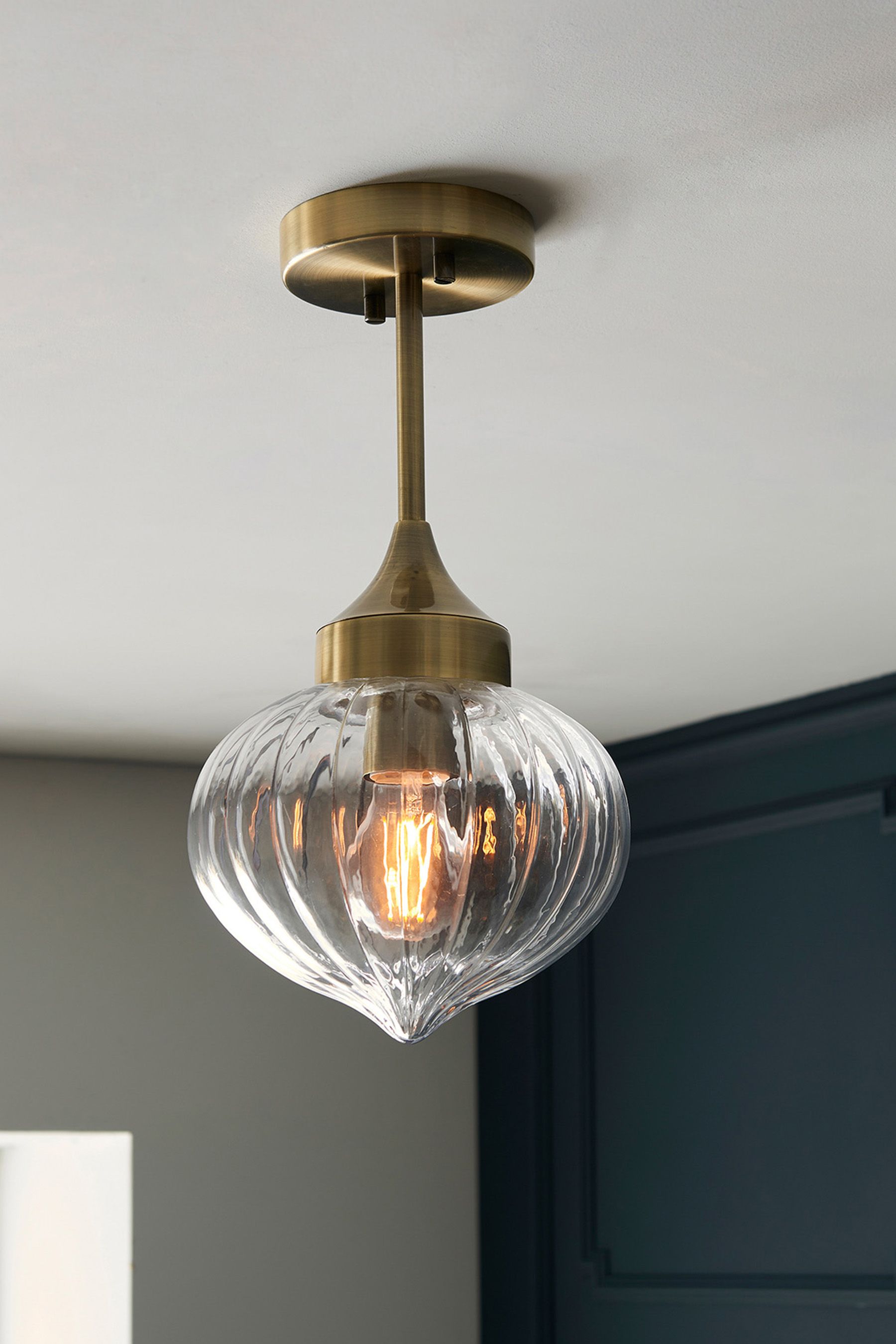 Buy Gallery Home Brass Calgary 1 Bulb Ceiling Light from the Next UK ...