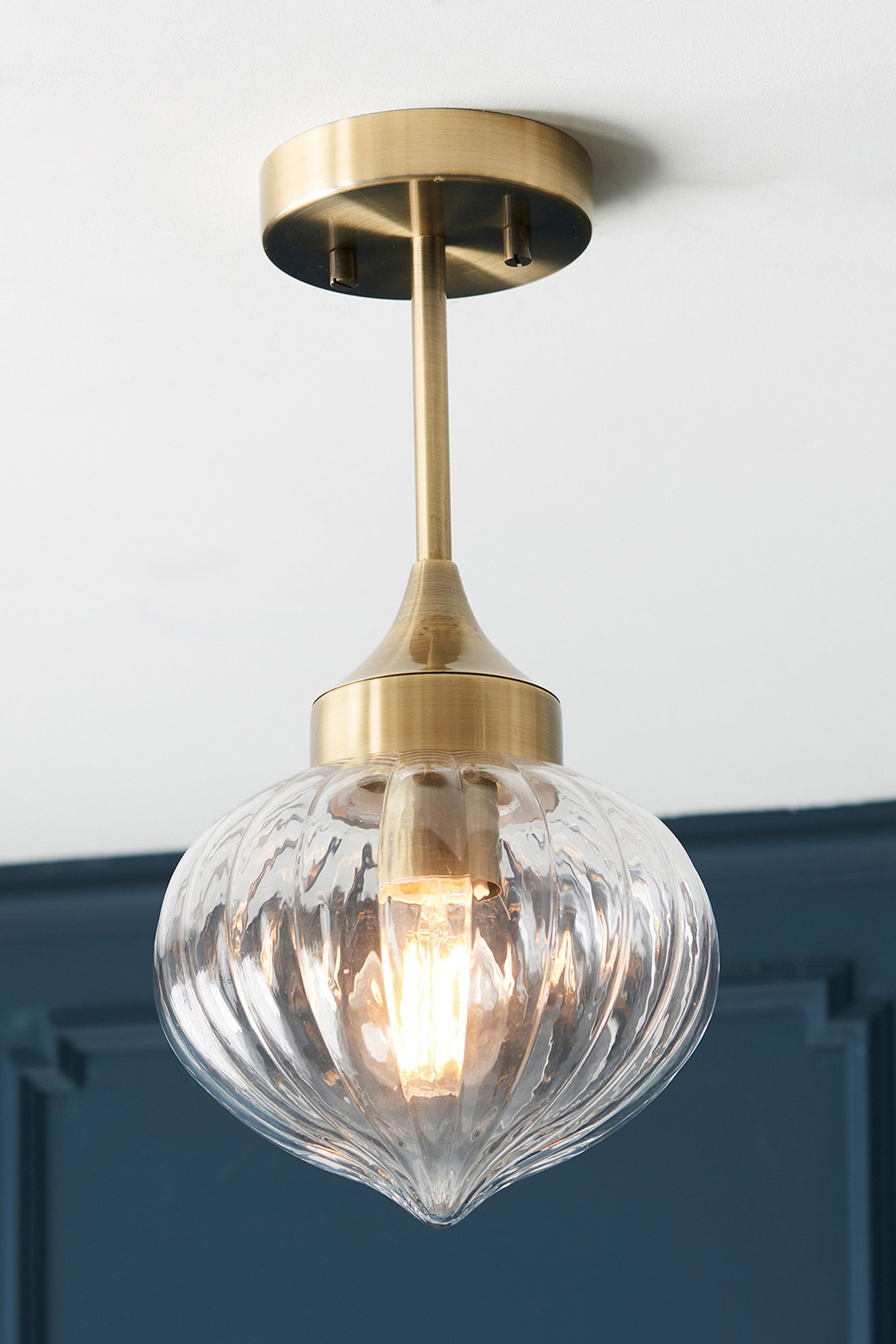 Buy Gallery Home Brass Calgary 1 Bulb Ceiling Light from the Next UK ...