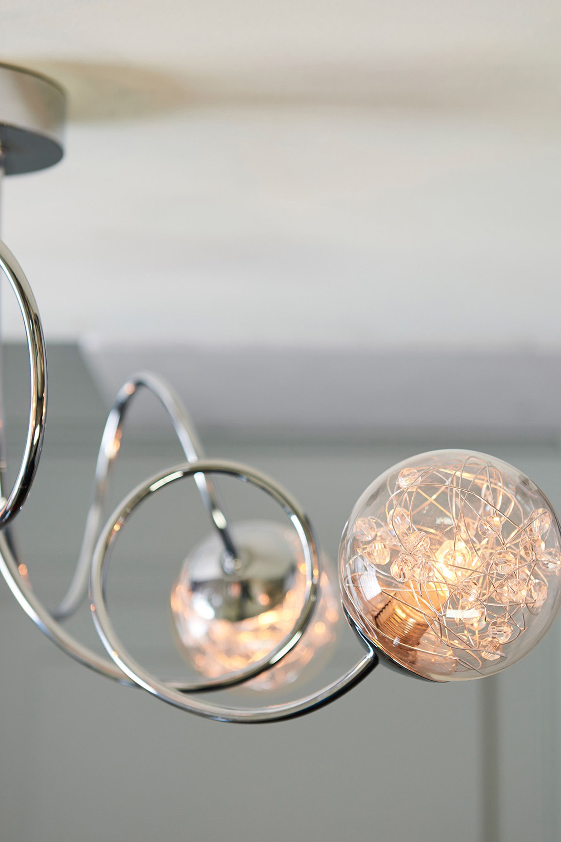 Buy Gallery Home Chrome Albert 6 Bulb Ceiling Light from the Next UK ...