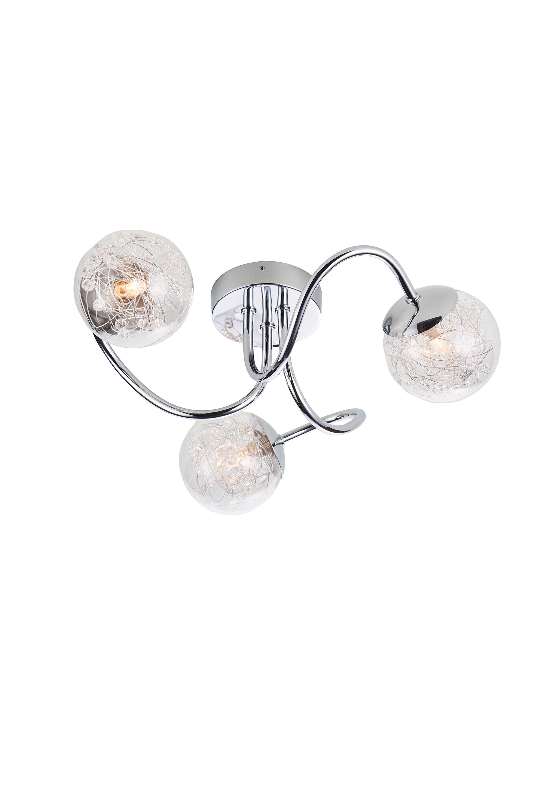 Buy Gallery Home Chrome Albert 3 Bulb Ceiling Light from the Next UK ...