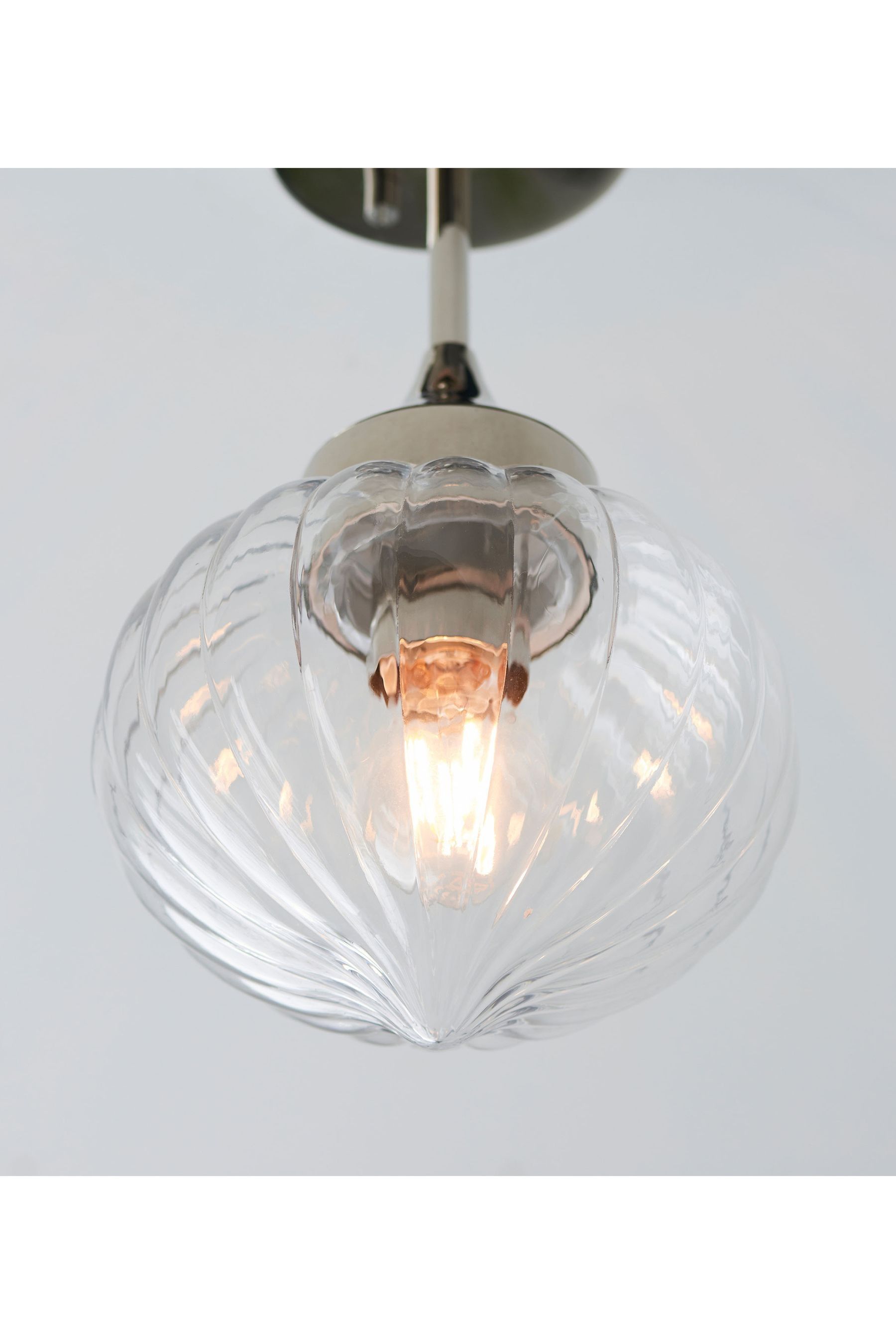 Buy Gallery Home Silver Calgary 1 Bulb Ceiling Light from the Next UK ...