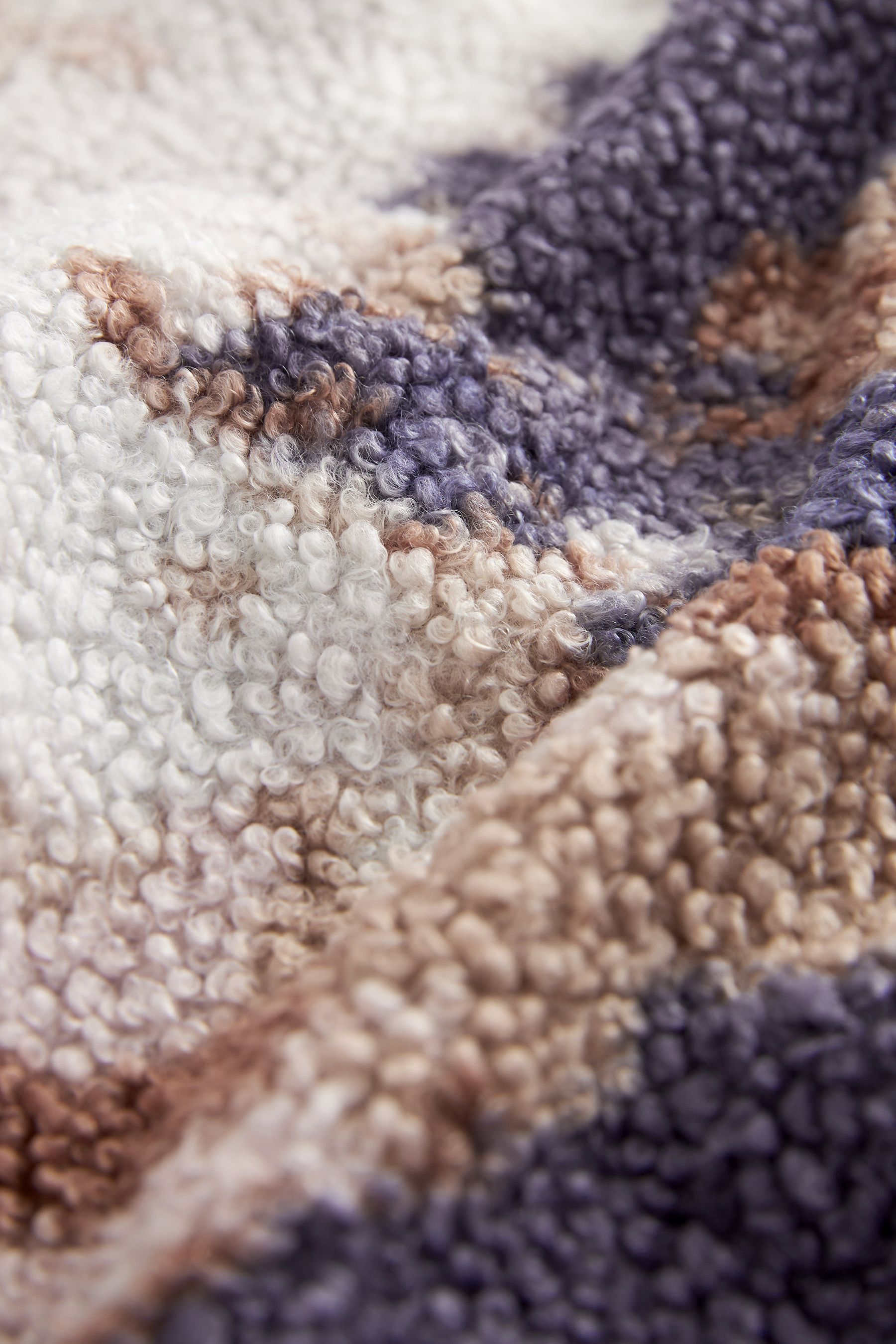 Buy Neutral White Outdoor Next Elements Hooded Teddy Borg Quarter Zip ...