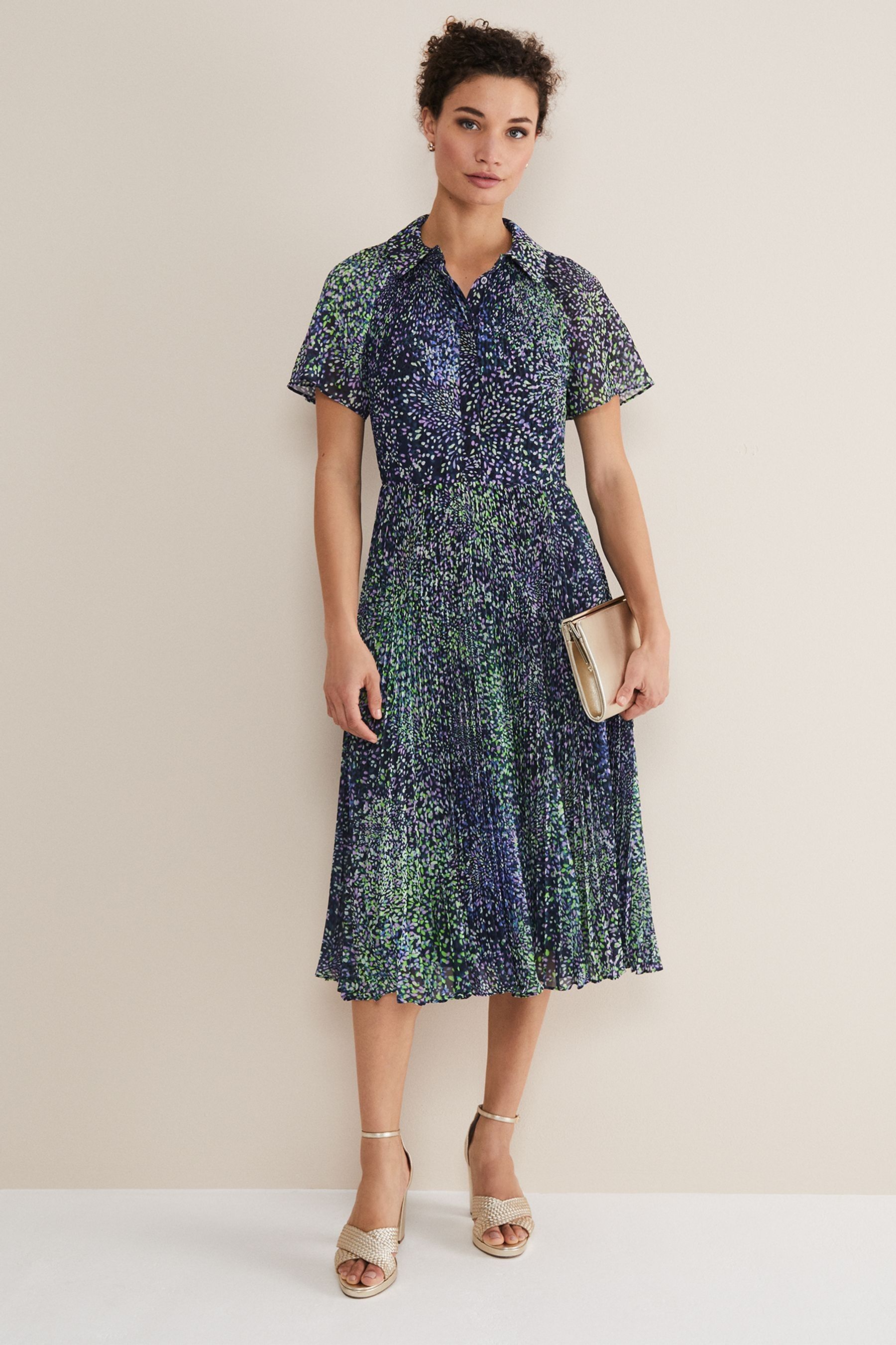 Buy Phase Eight Gold Metallics Leather Plaited Platform Sandals from ...