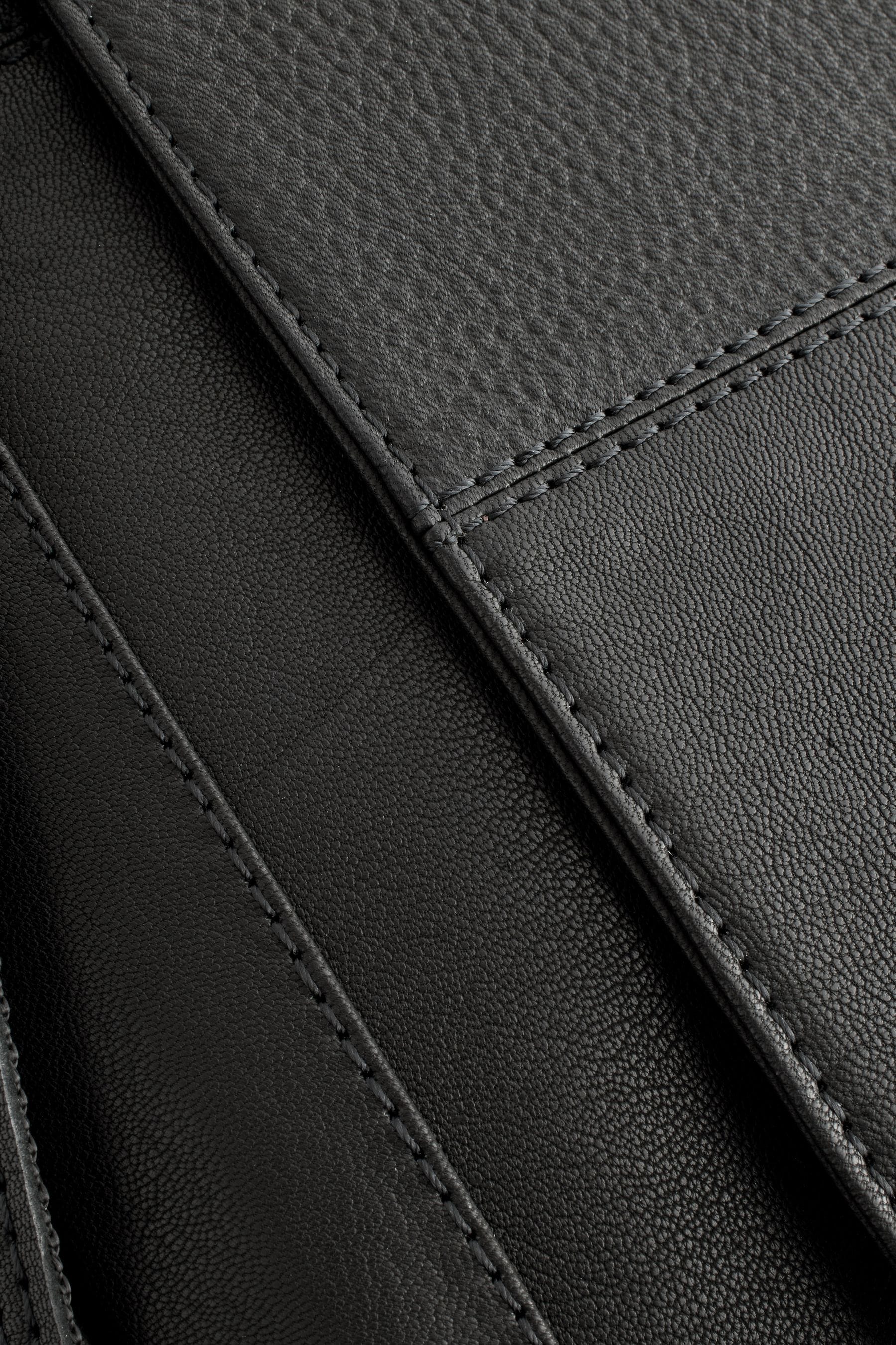Buy Black Signature Leather Messenger Bag from the Next UK online shop
