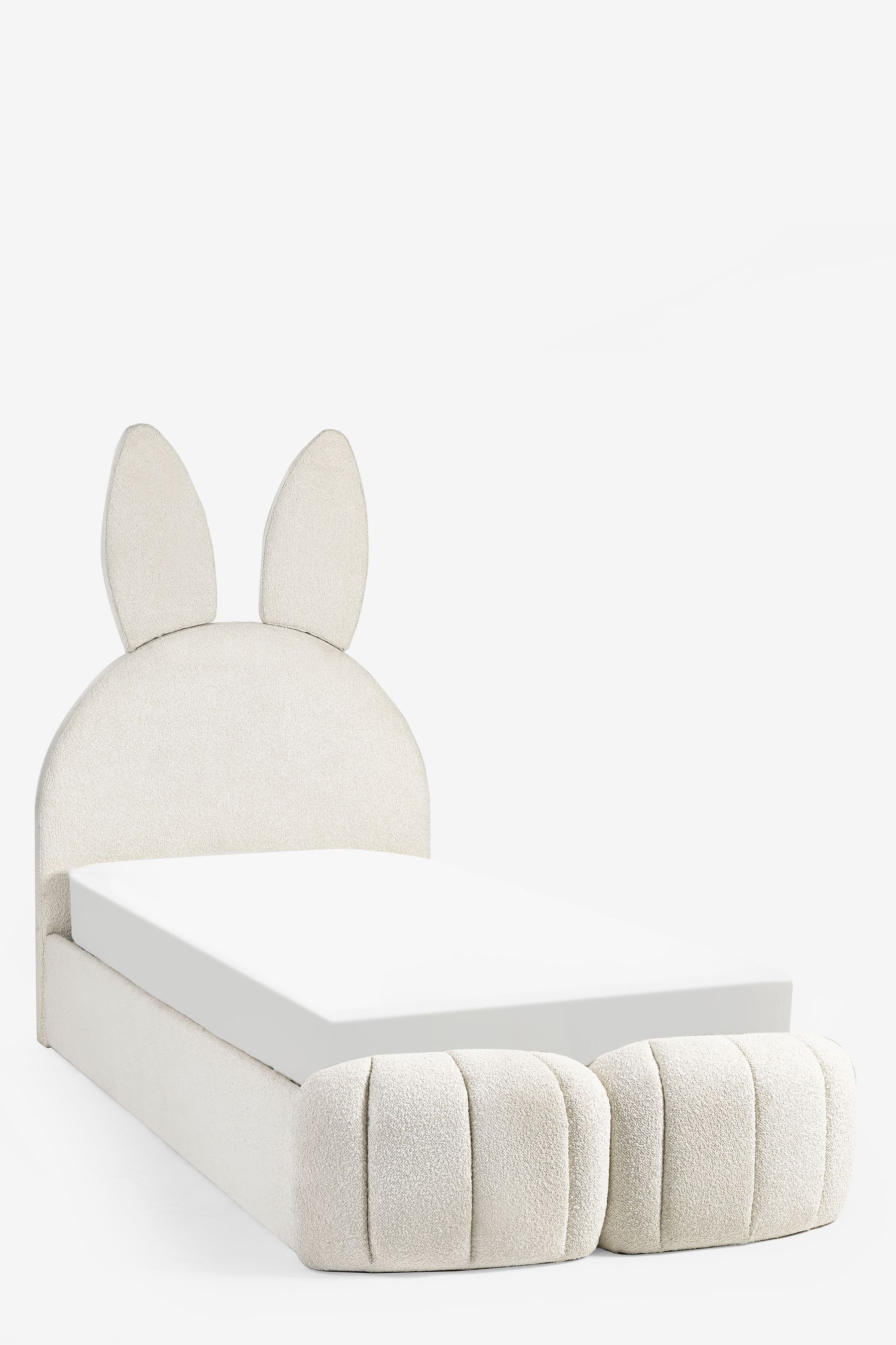 Buy Casual Boucle Natural Oyster Bunny Kids Upholstered Bed Frame from ...
