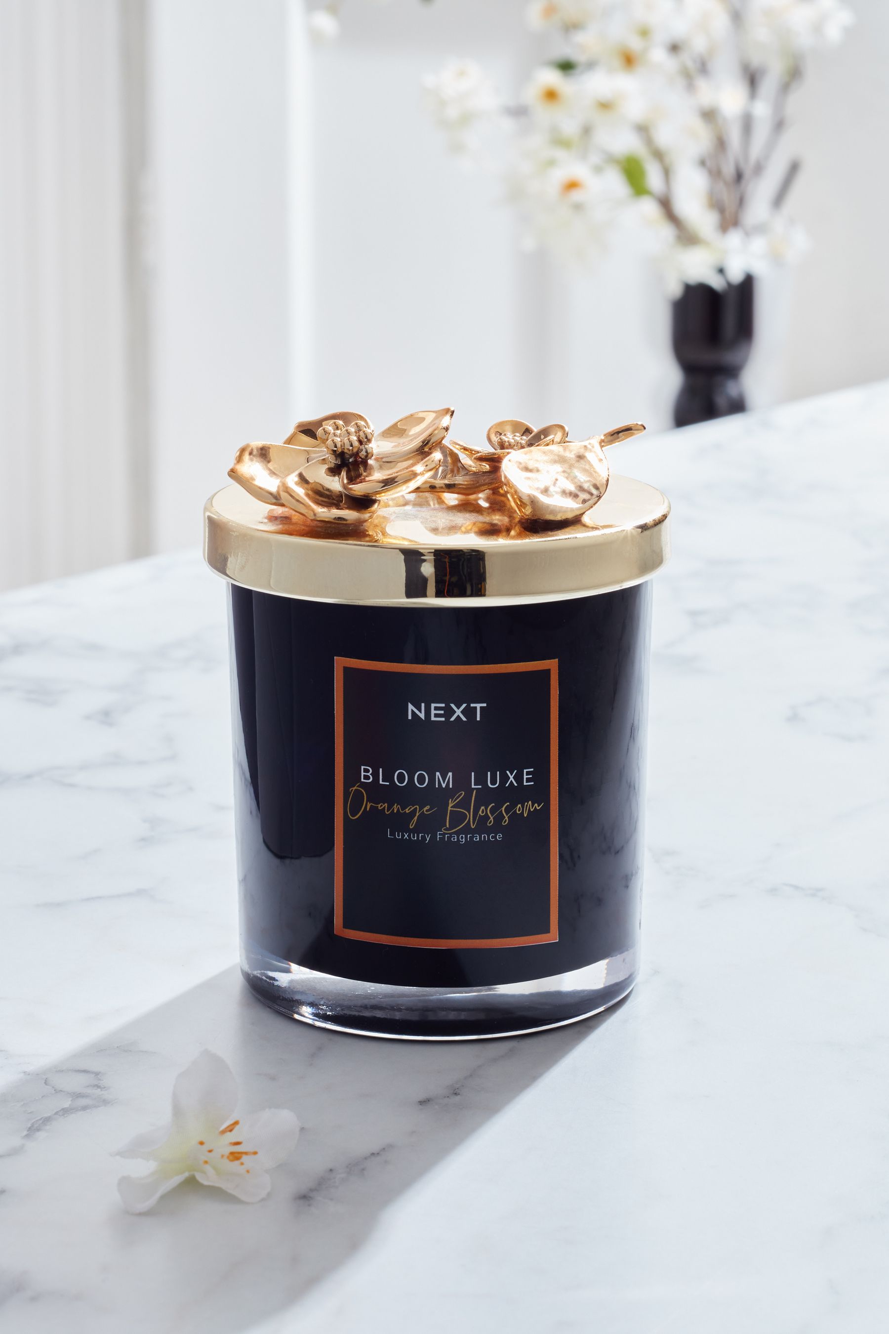 Buy Black Bloom Luxe Orange Blossom Scented Candle from the Next UK ...