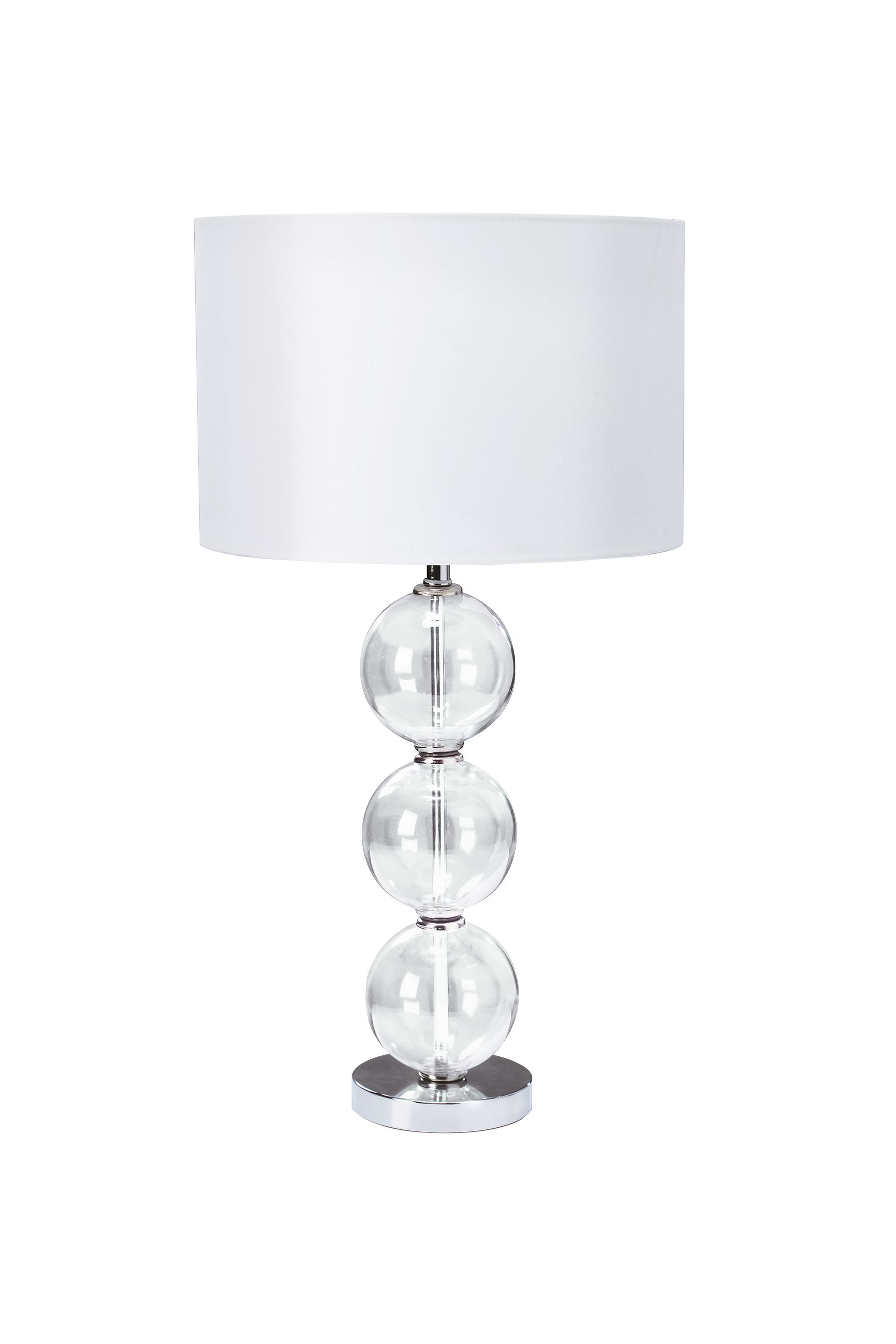 Buy Searchlight Chrome Tares Clear Glass Table Lamp Table Lamp from the ...
