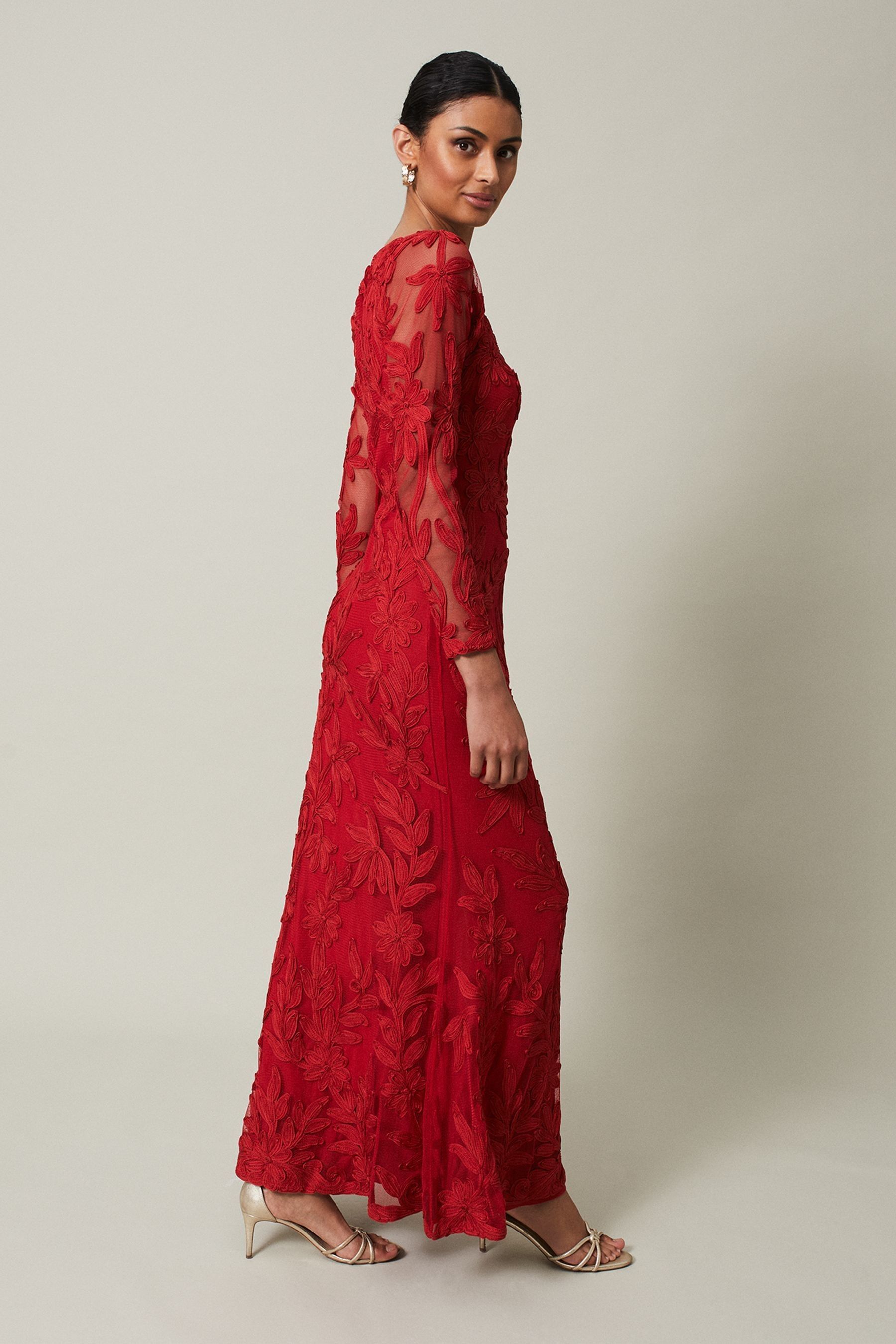 Buy Phase Eight Red Alicia Tapework Maxi Dress from the Next UK online shop
