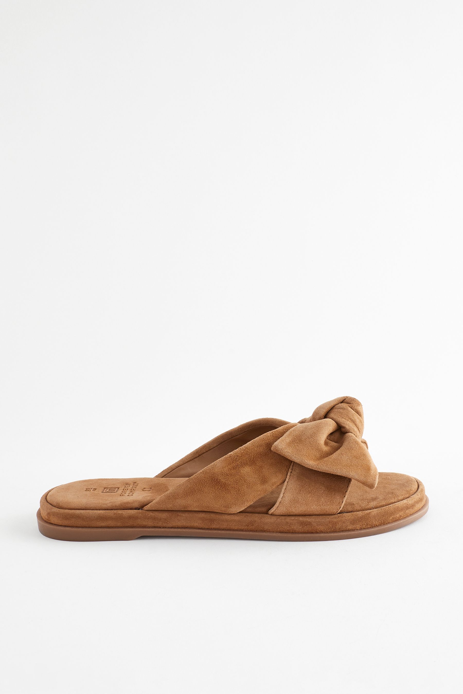 Buy Tan Brown Forever Comfort® Bow Mule Sandals from the Next UK online ...