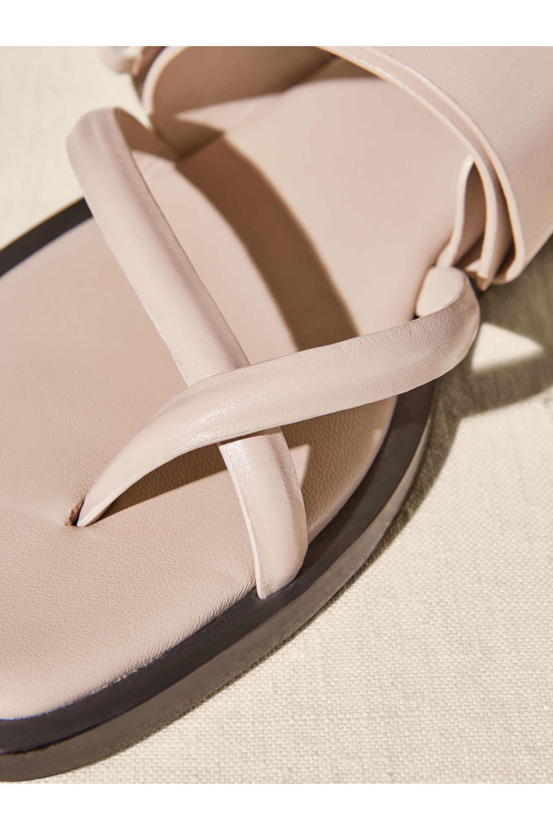 Buy Bone Premium Leather Forever Comfort® Cross Toe Post Sandals from ...