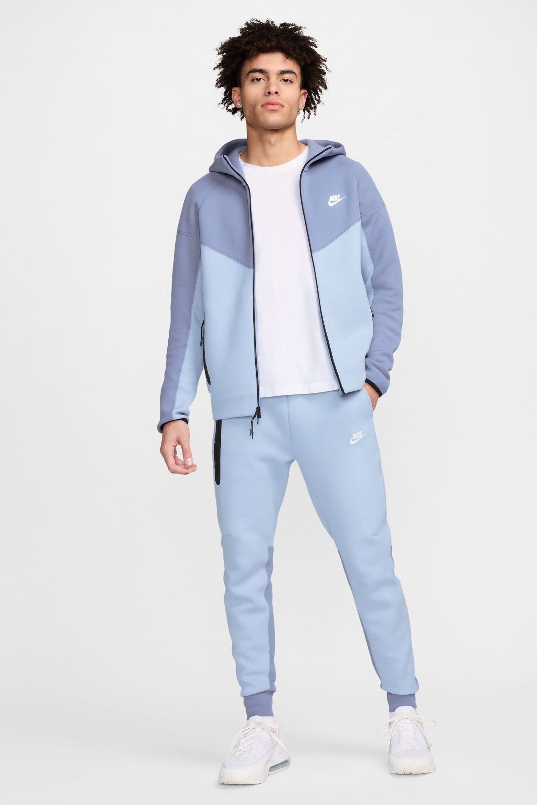 Buy Nike Light Blue Tech Fleece Full Zip Hoodie from the Next UK online ...