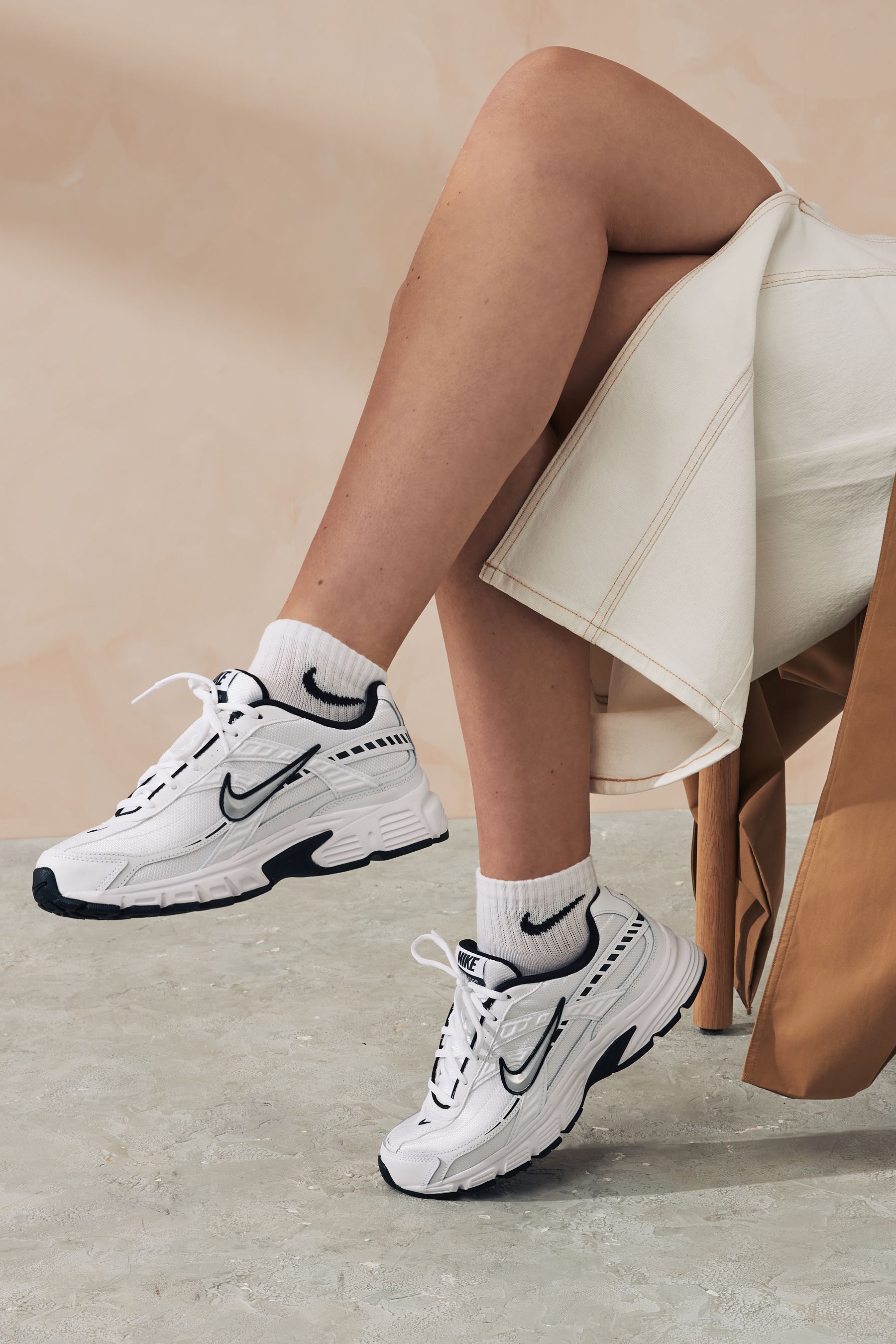 Buy Nike White/Black Initiator Retro Runner Trainers from Next Ireland