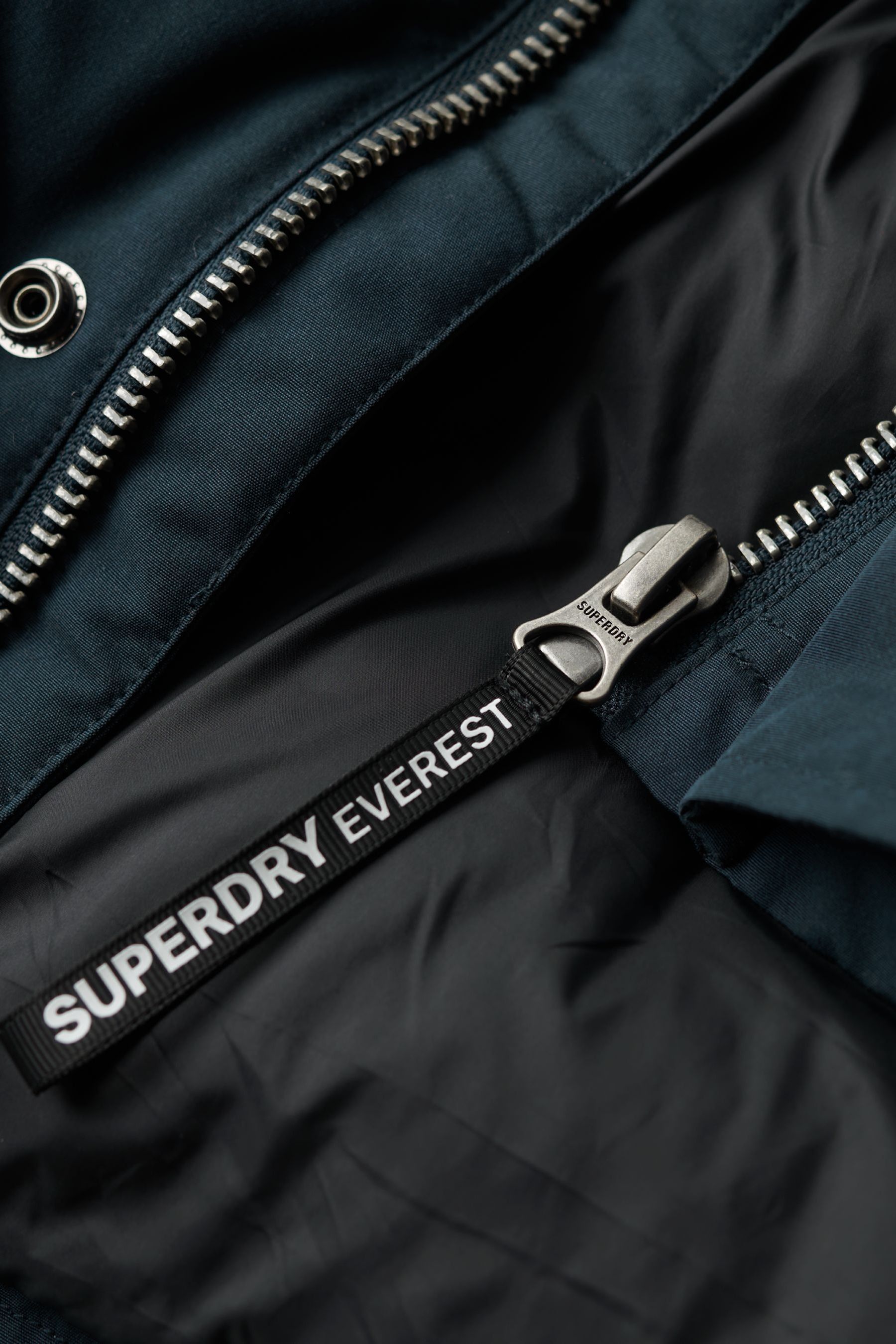 Buy Superdry Blue Everest Hooded Puffer Jacket from the Next UK online shop