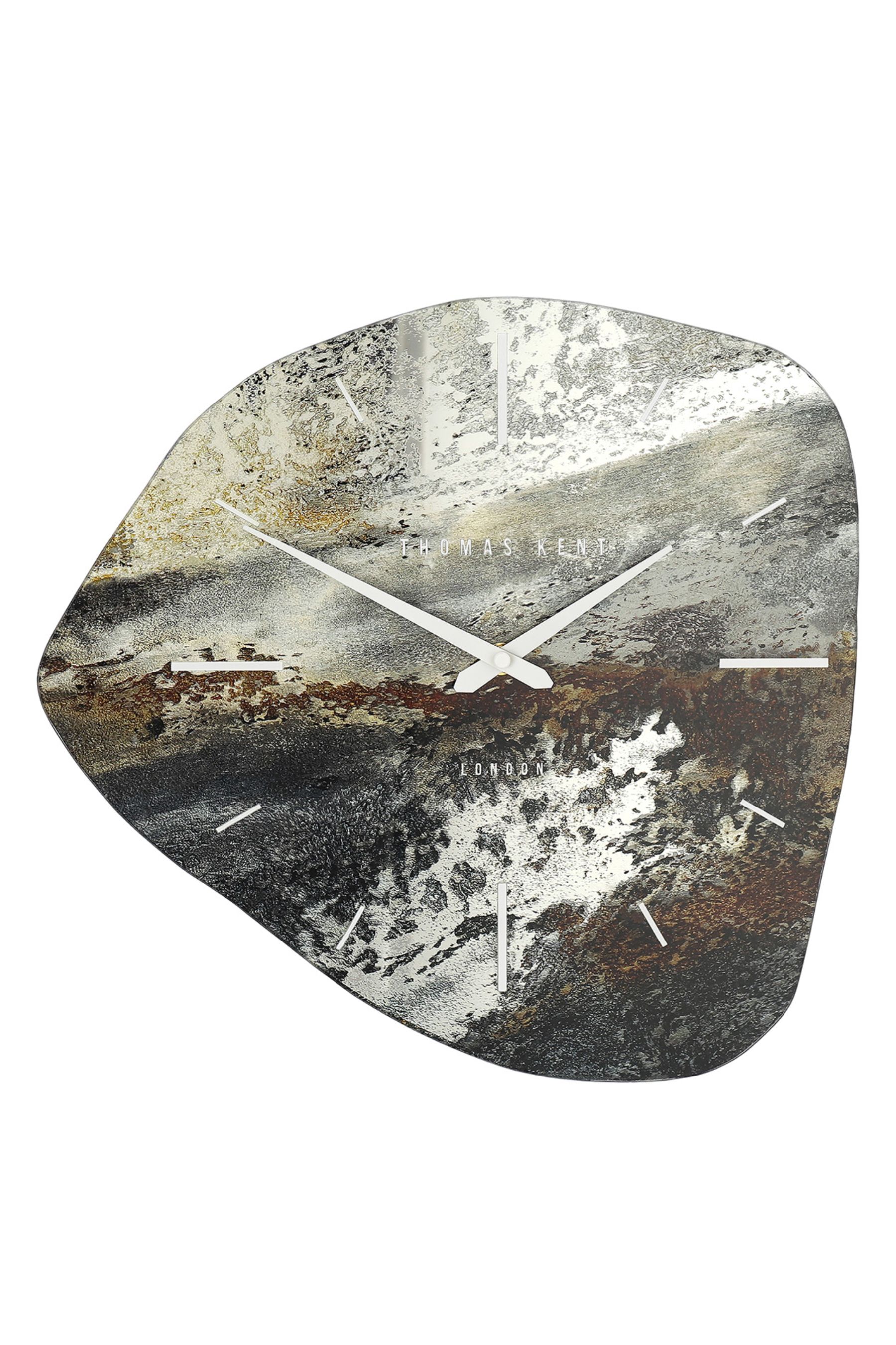 Buy Thomas Kent Clocks Brown Small Strata Mineral Wall Clock from the ...