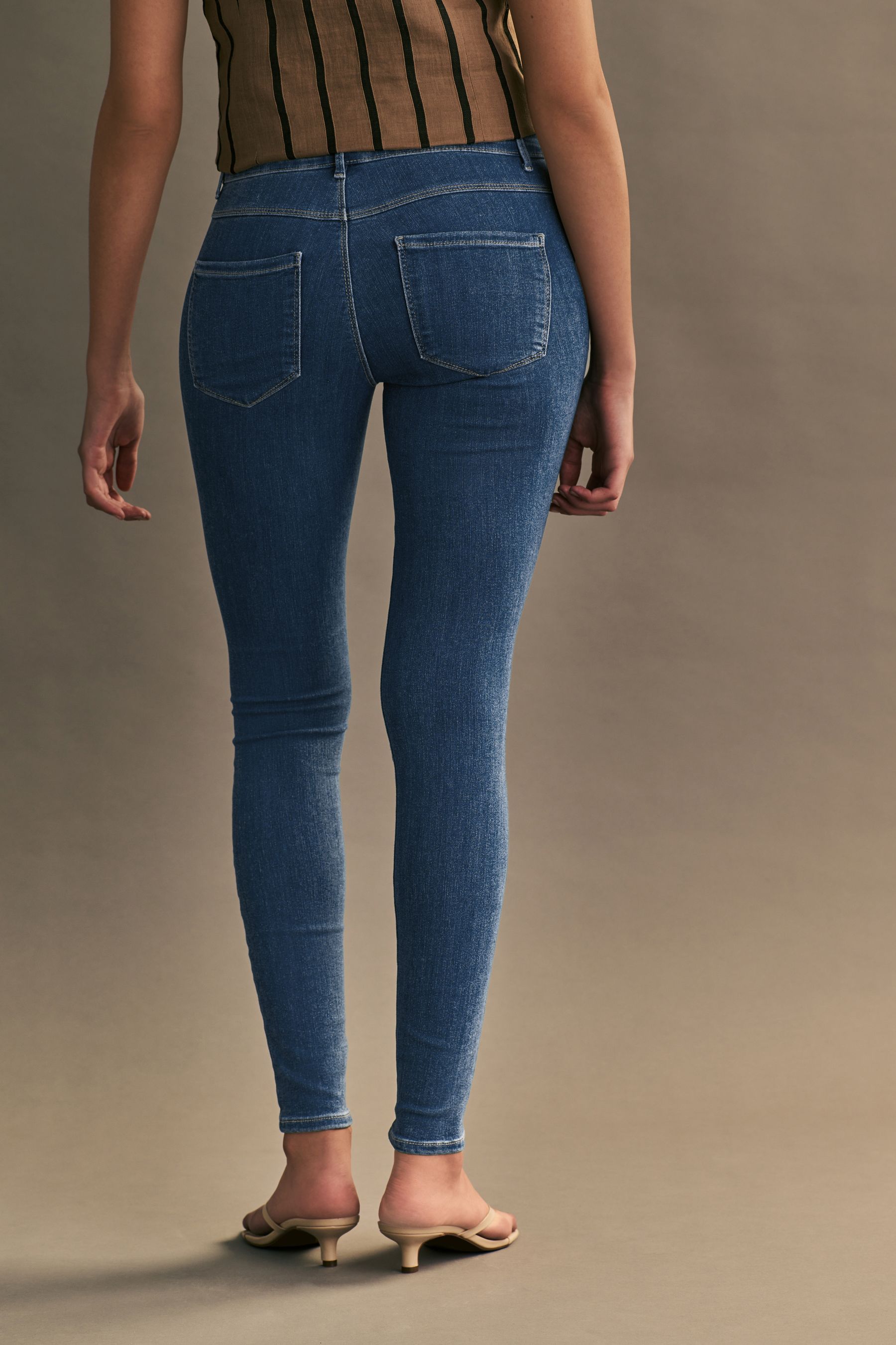 Buy ONLY Blue Regular Waist Stretch Skinny Rain Jeans from the Next UK ...