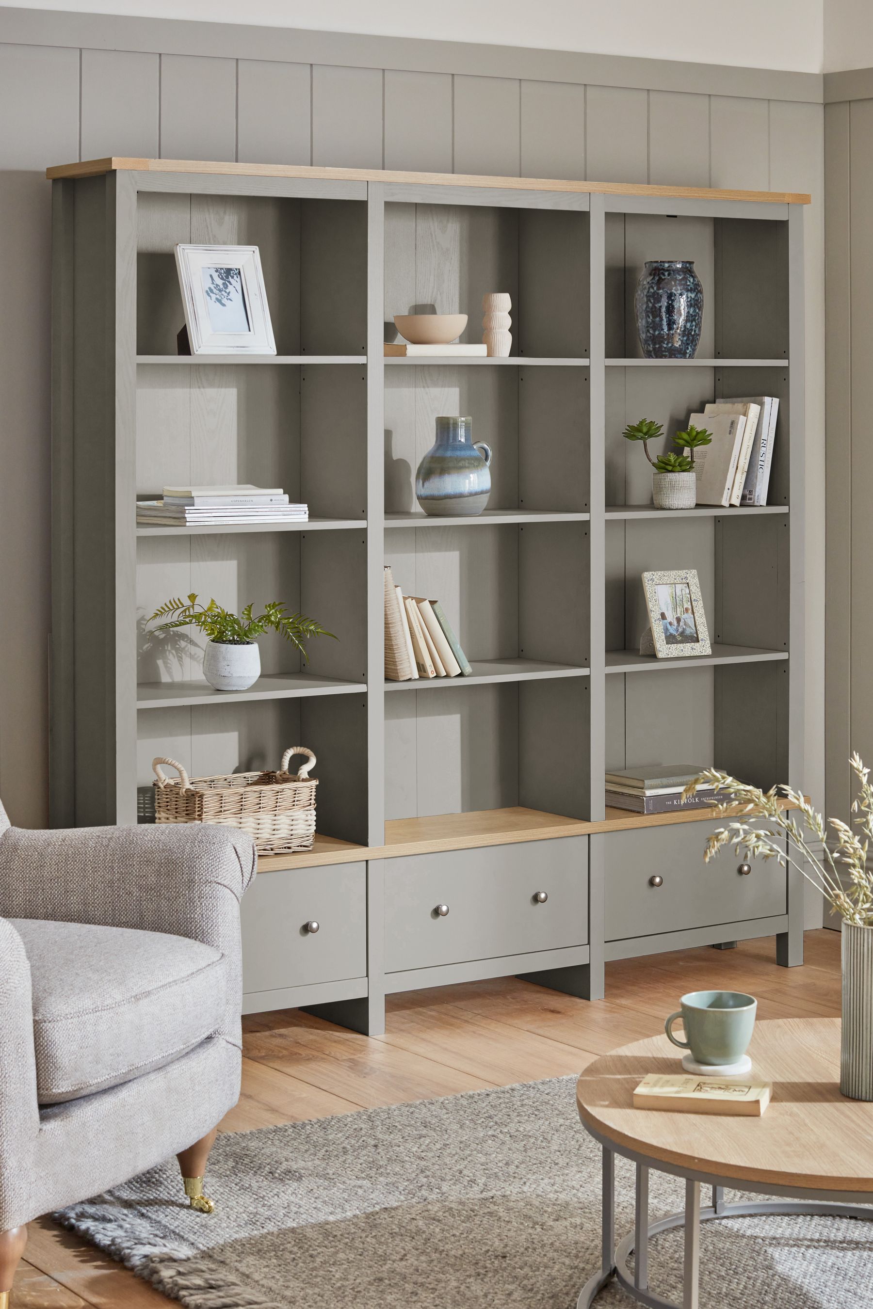 Buy Dove Malvern Superwide Bookcase Shelf from the Next UK online shop