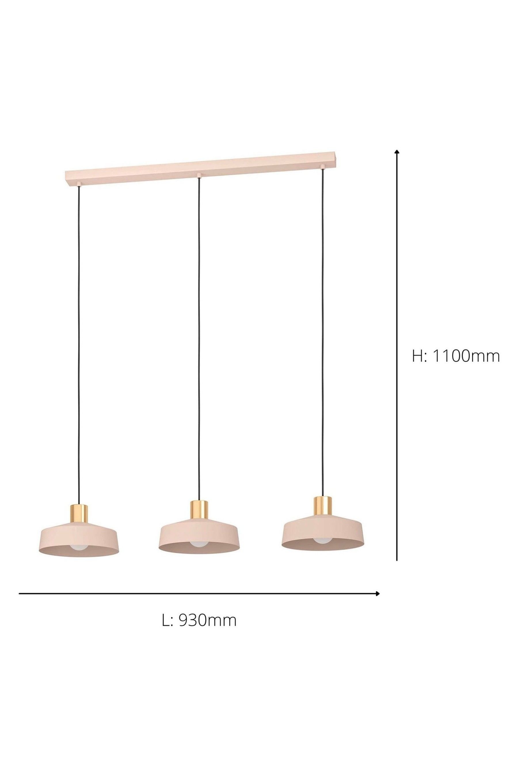 Buy Eglo Brass Valdiola 3 Light Pendant Ceiling Light from the Next UK ...