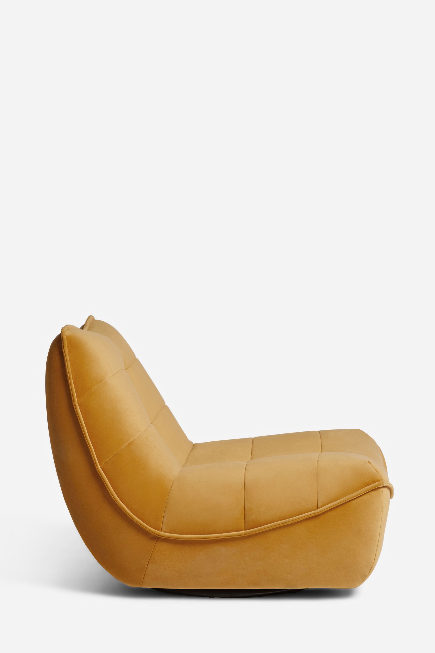 Buy Soft Velvet Ochre Yellow Lucca Swivel Pillow Accent Chair from Next ...