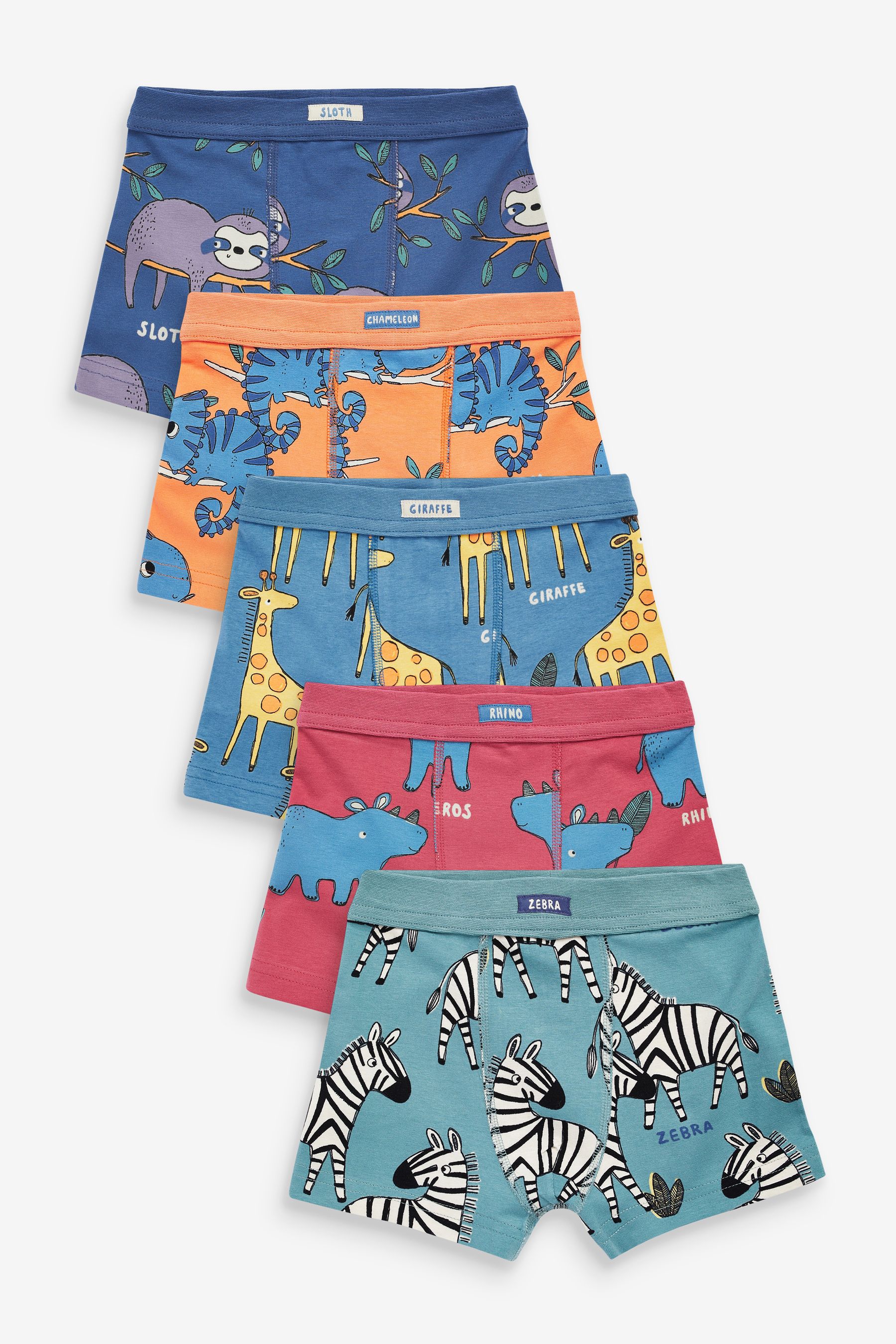 Buy Safari Print Soft Waistband Trunks 5 Pack (1.5-16yrs) from the Next ...