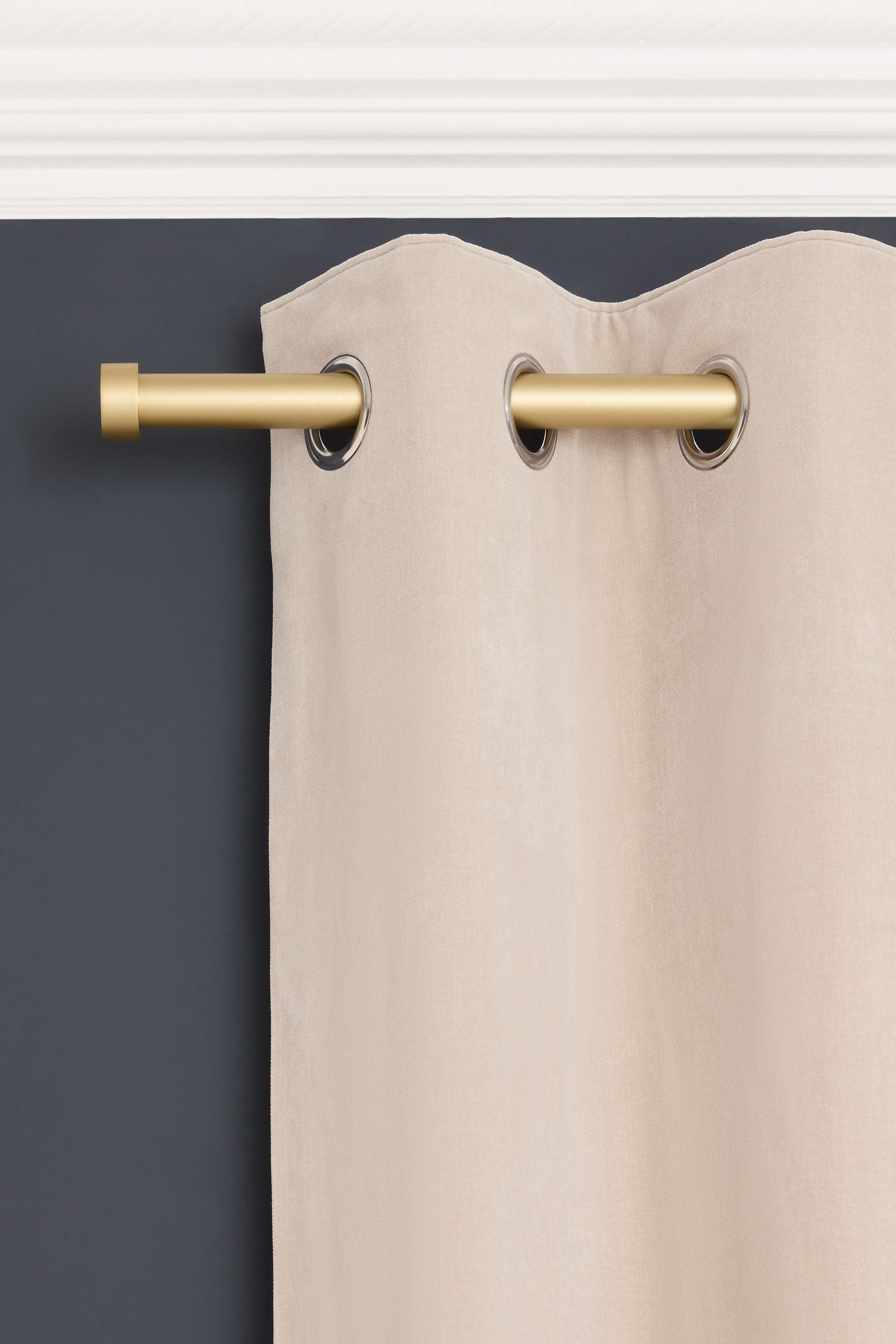 Buy Gold Stud Finial Extendable 28mm Curtain Pole Kit from the Next UK ...