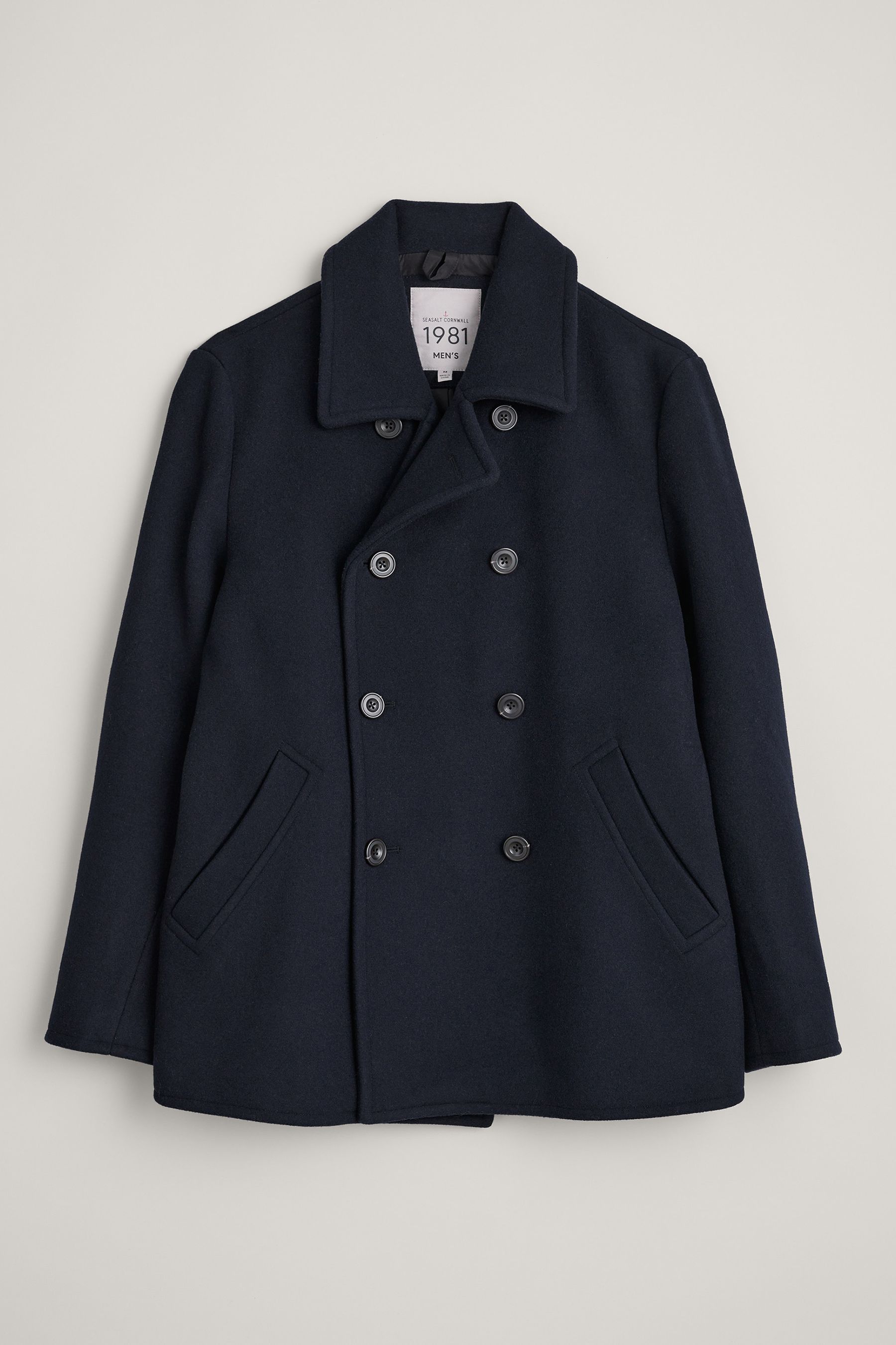 Buy Seasalt Cornwall Blue Channel Wool Blend Coat from the Next UK ...
