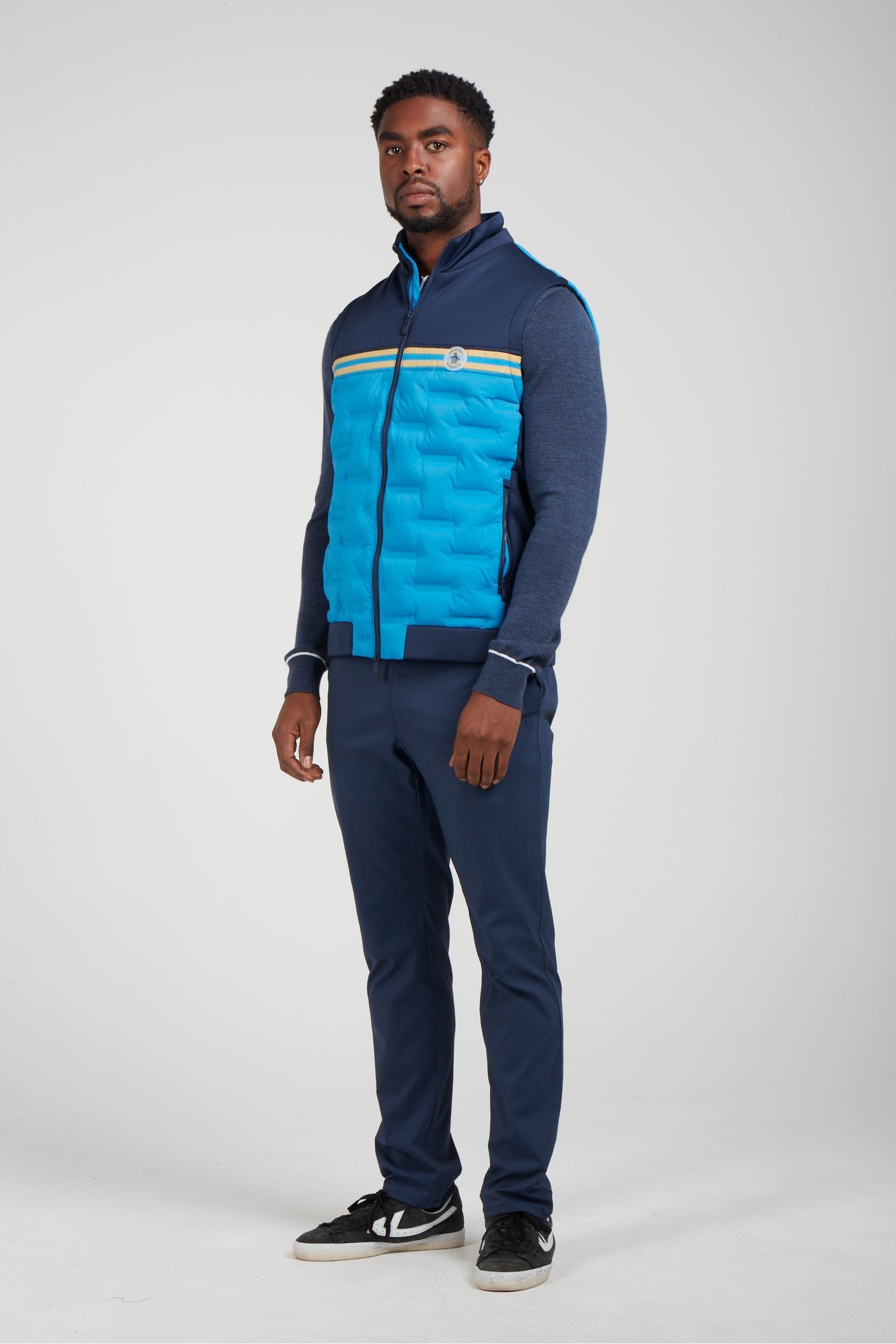 Buy Original Penguin Golf Mens Blue Insulated Mixed Media 80s Primalot ...