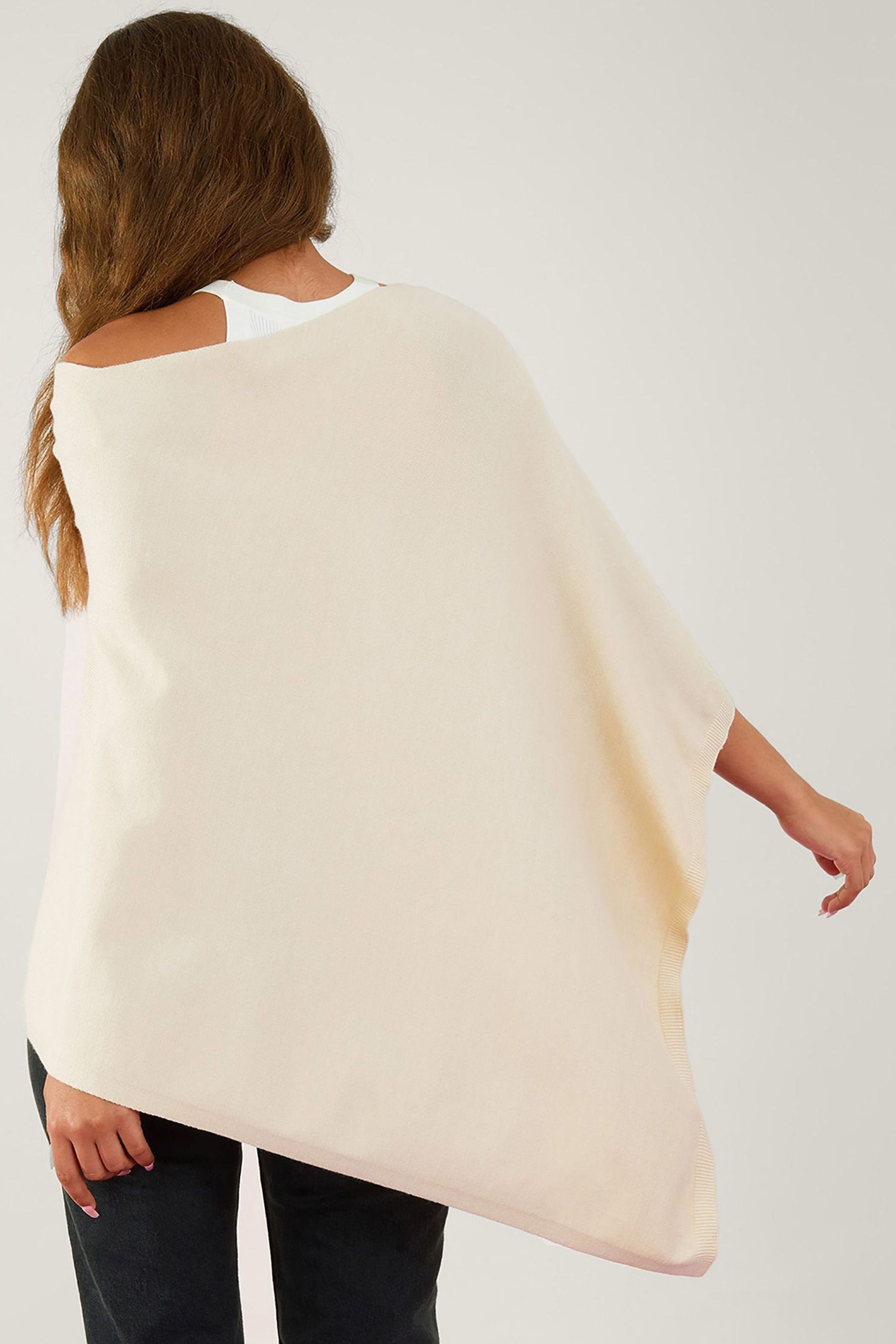 Buy Accessorize Cream Knit Poncho from the Next UK online shop