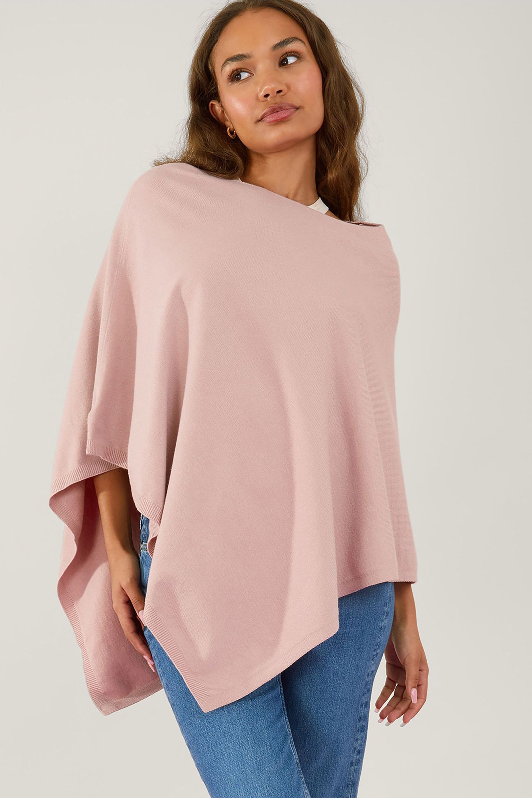 Buy Accessorize Pink Knit Poncho from the Next UK online shop