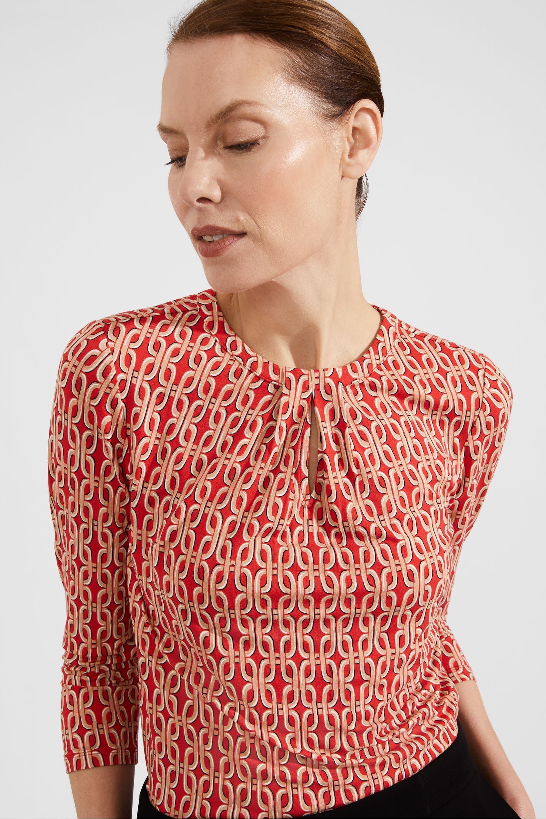 Buy Hobbs Red Julia Printed Top from the Next UK online shop