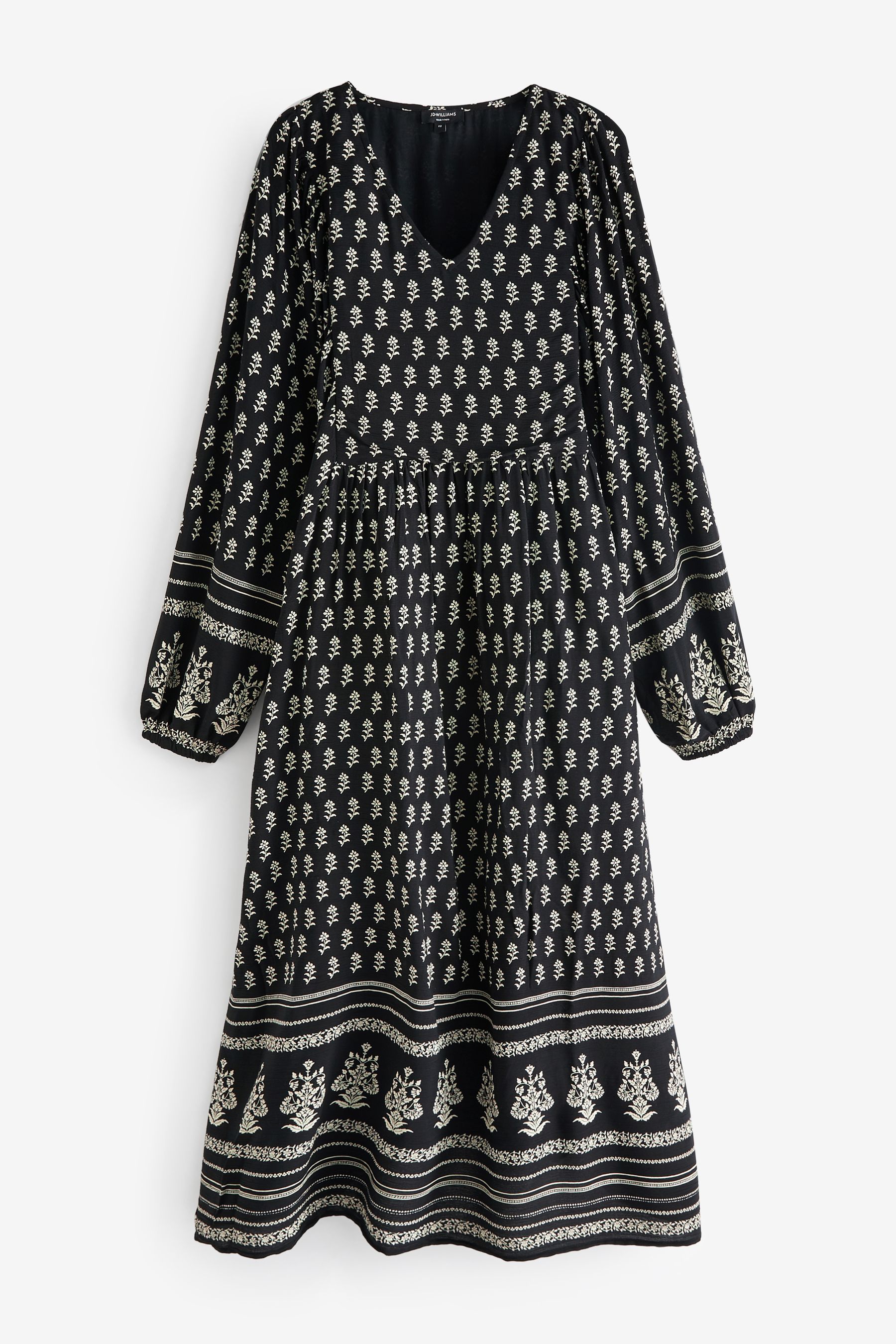 Buy JD Williams Border Print Batwing Smock Maxi Black Dress from the ...
