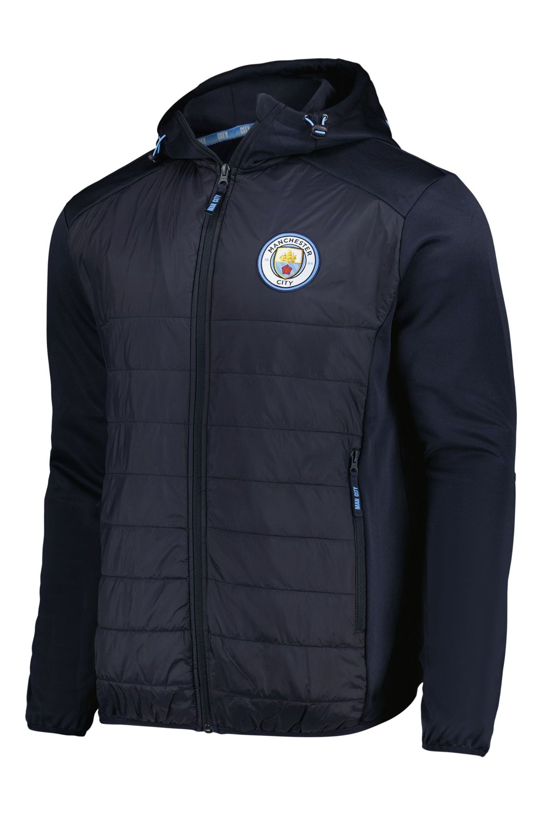 Buy Fanatics Manchester City Hybrid Black Hoodies from the Next UK ...