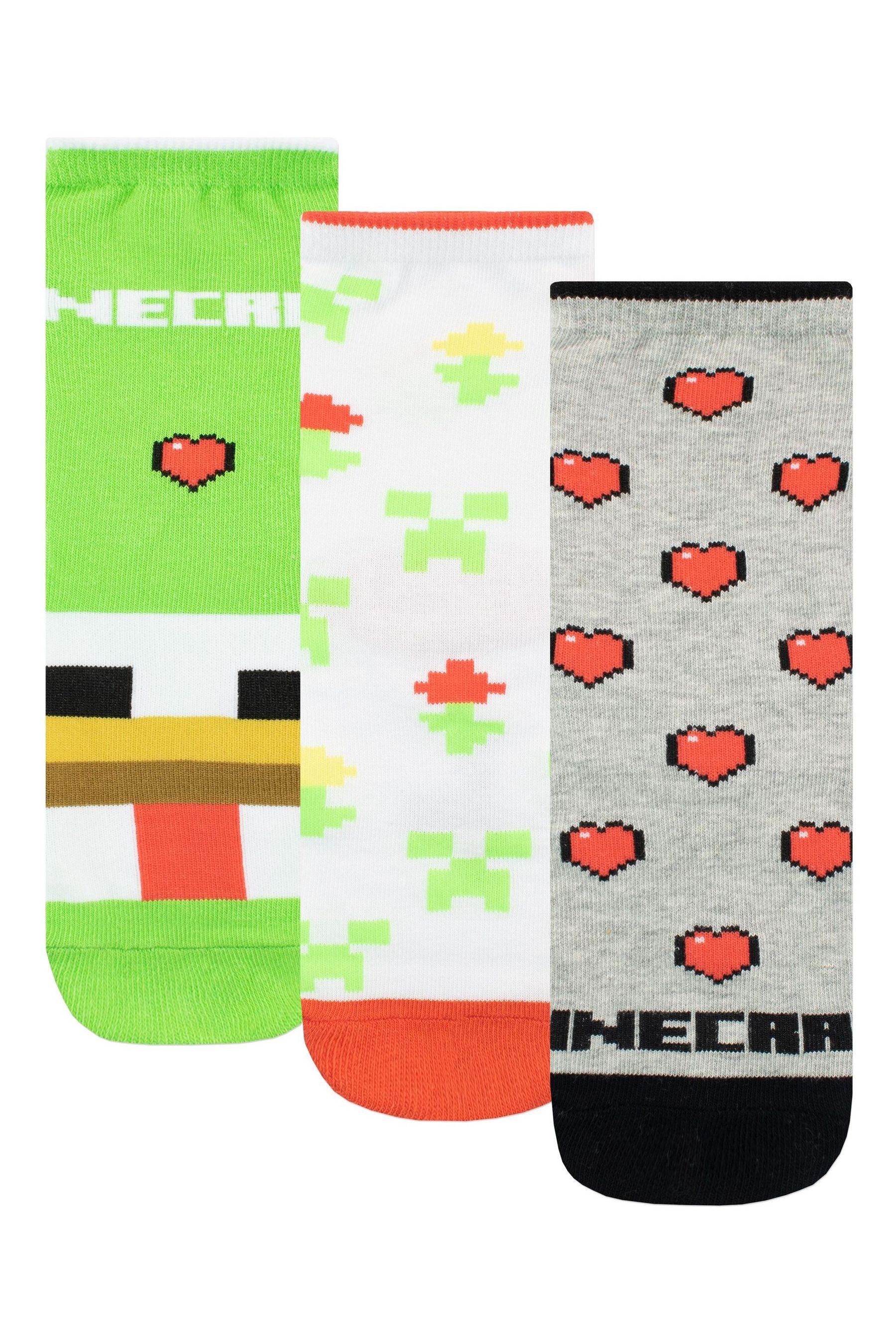 Buy Character Green Minecraft Socks 3 Pack from the Next UK online shop