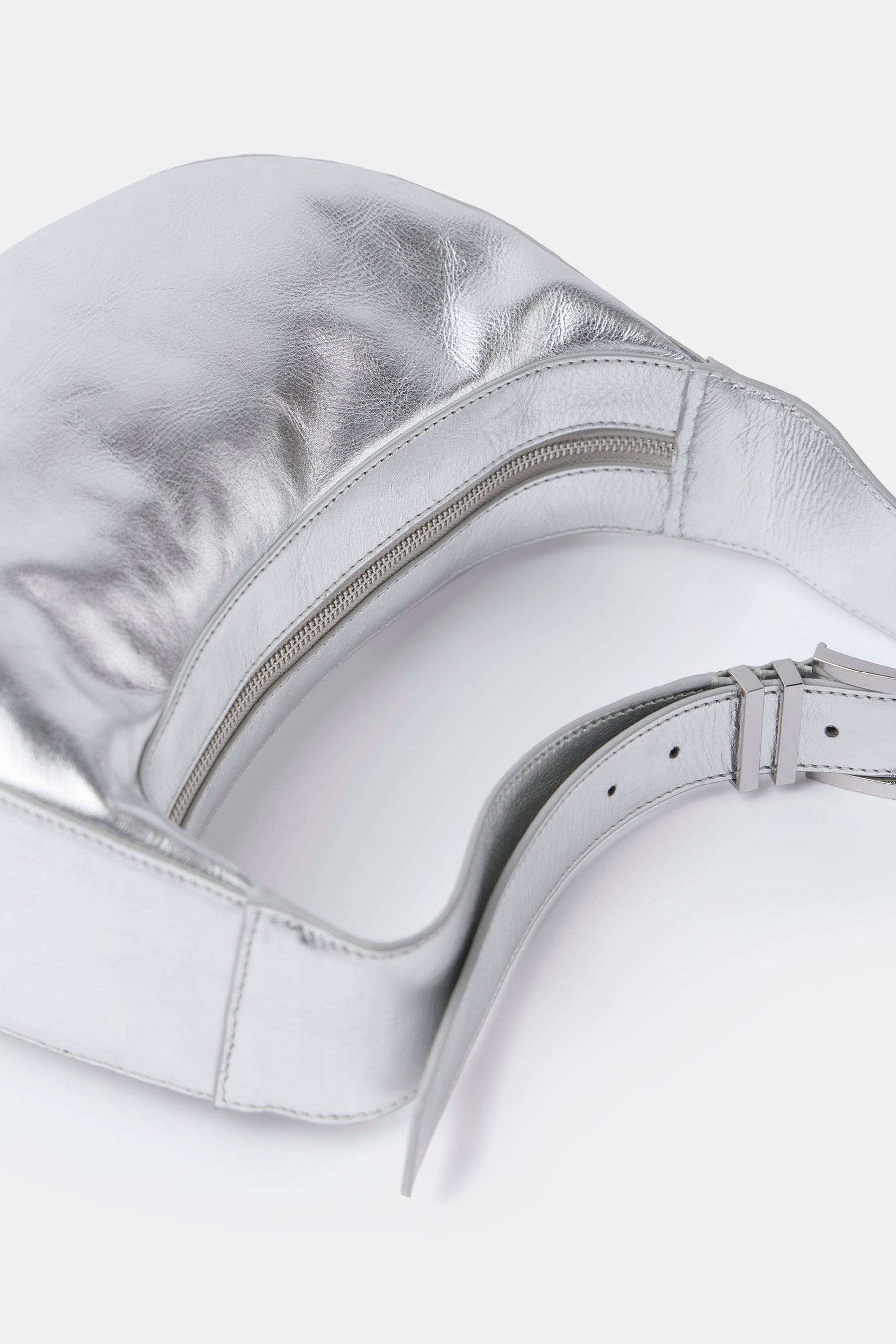 Buy Mint Velvet Silver Leather Cross-Body Bag from the Next UK online shop