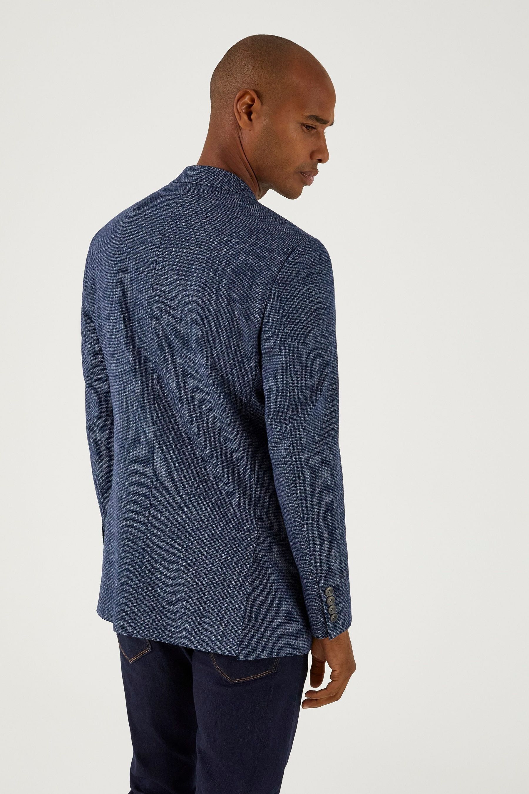 Buy Skopes Cole Navy Blue Tailored Fit Jacket from the Next UK online shop