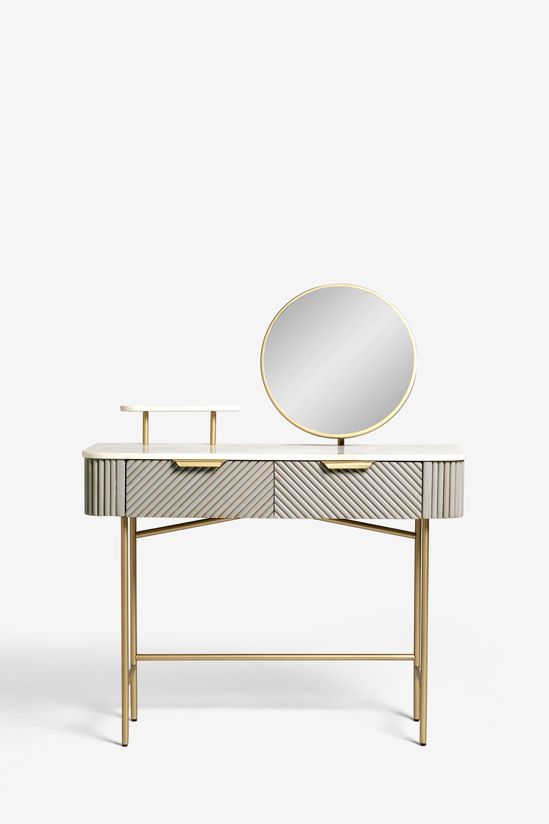 Buy Light Grey Valencia Marble Mango Wood Dressing Table from the Next ...