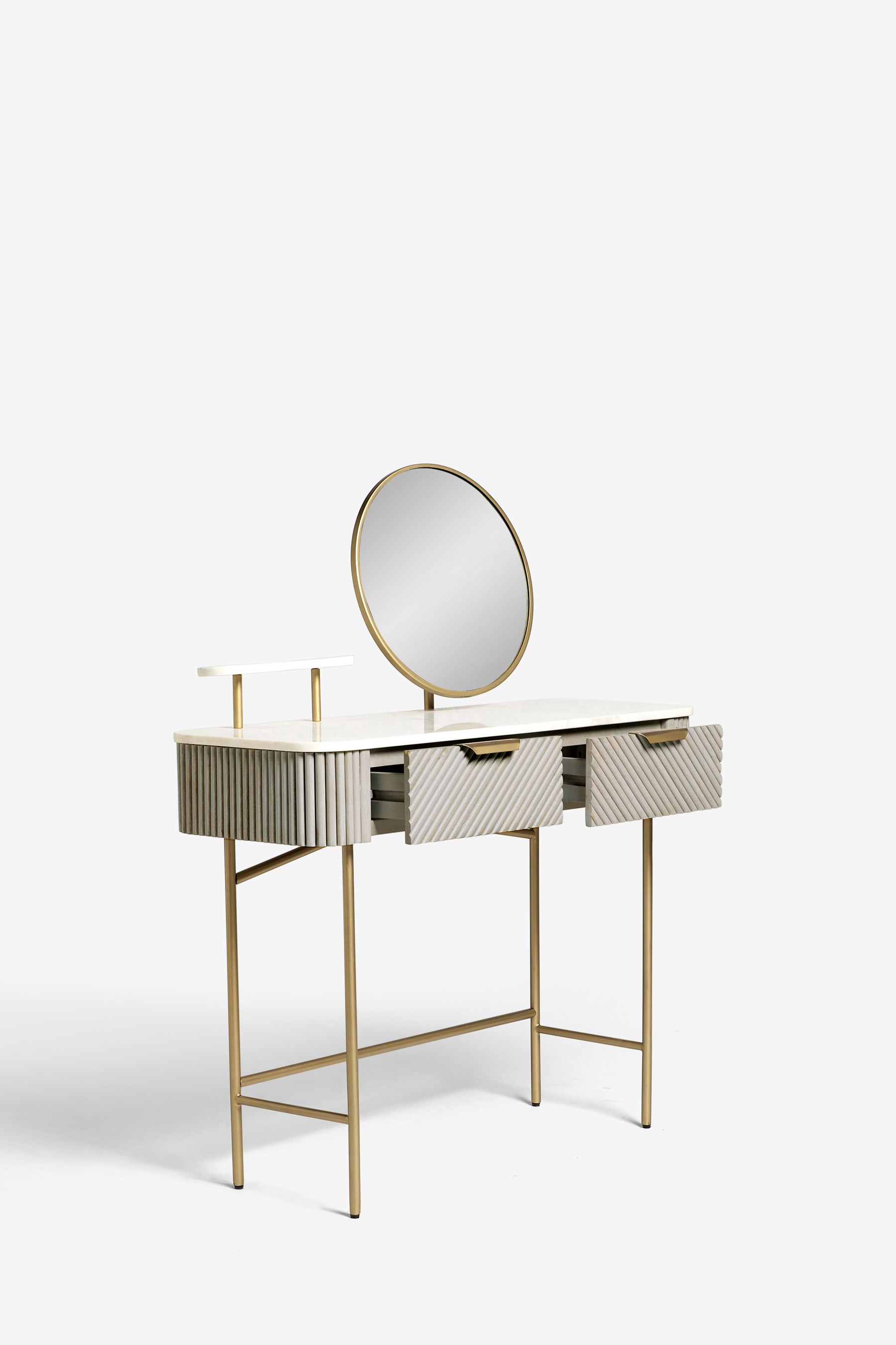 Buy Light Grey Valencia Marble Mango Wood Dressing Table from the Next ...