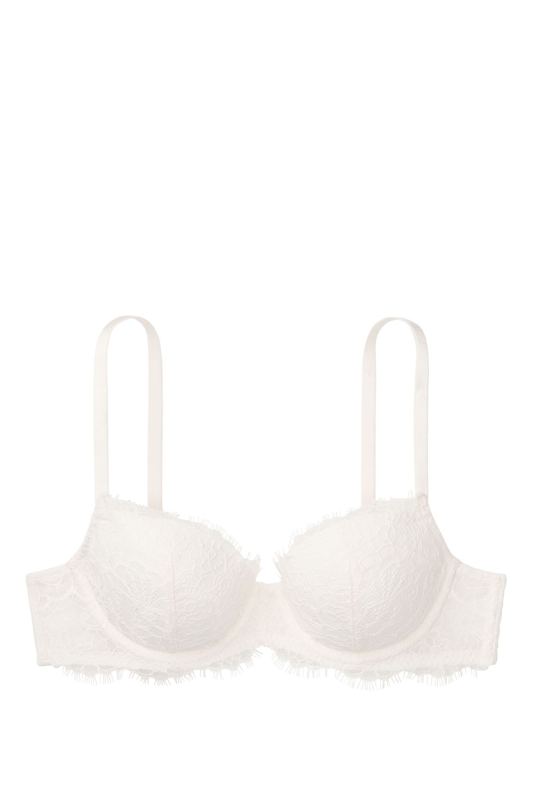 Buy Victoria's Secret Coconut White Lace Lightly Lined Demi Bra from ...
