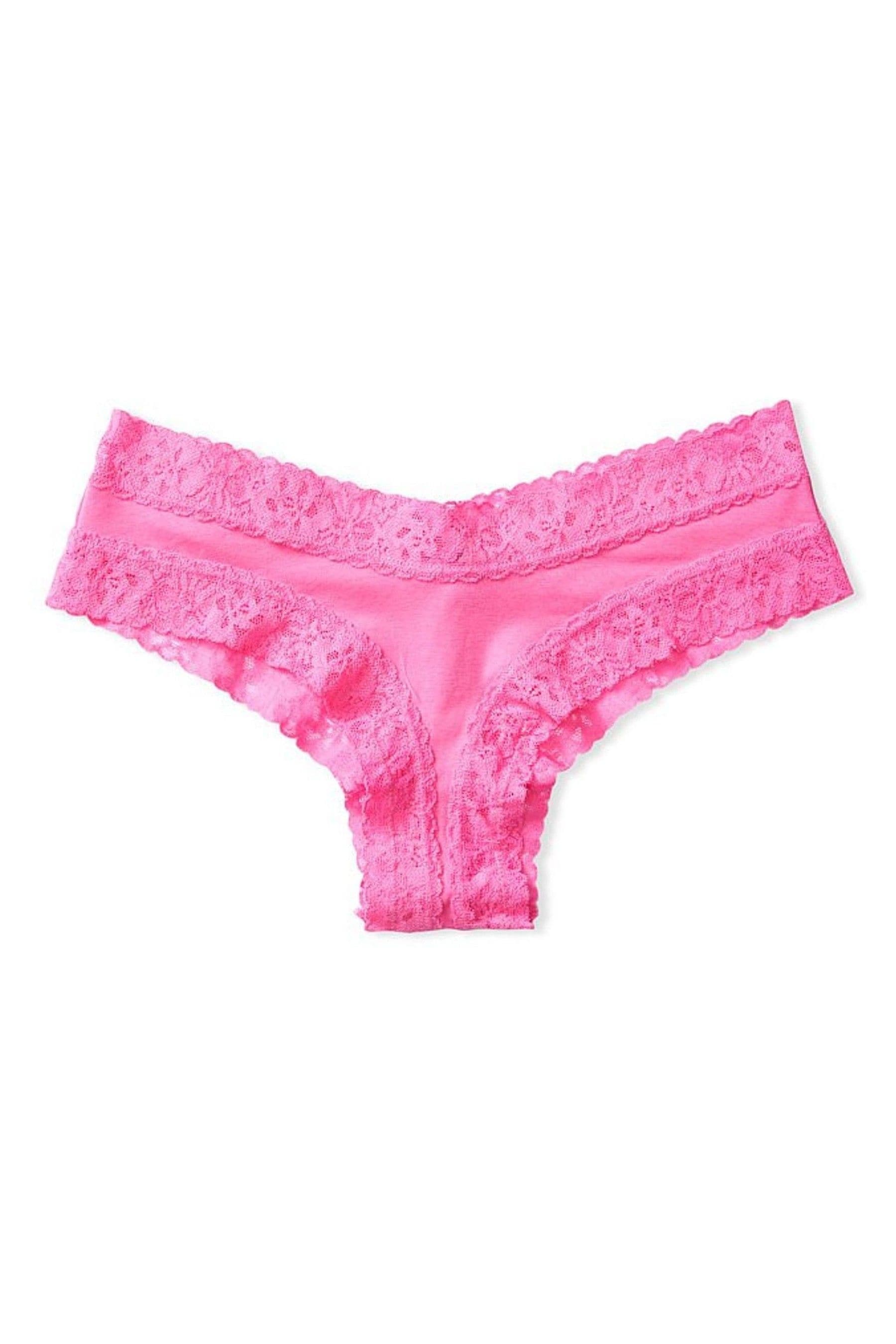 Buy Victoria's Secret Stretch Cotton Lacewaist Cheeky Panty from the ...