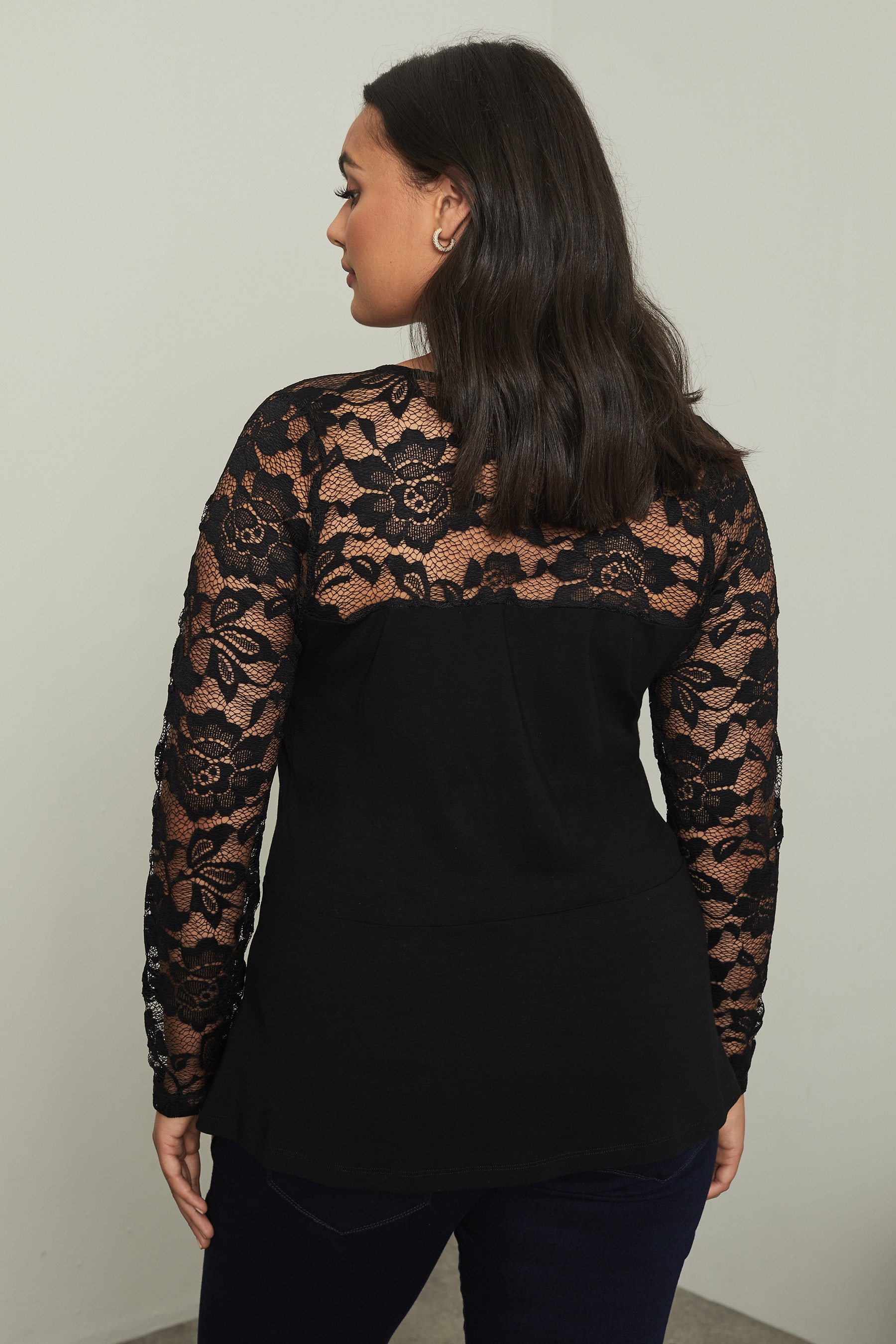 Buy Lipsy Long Sleeve Lace Wrap Top from Next Germany