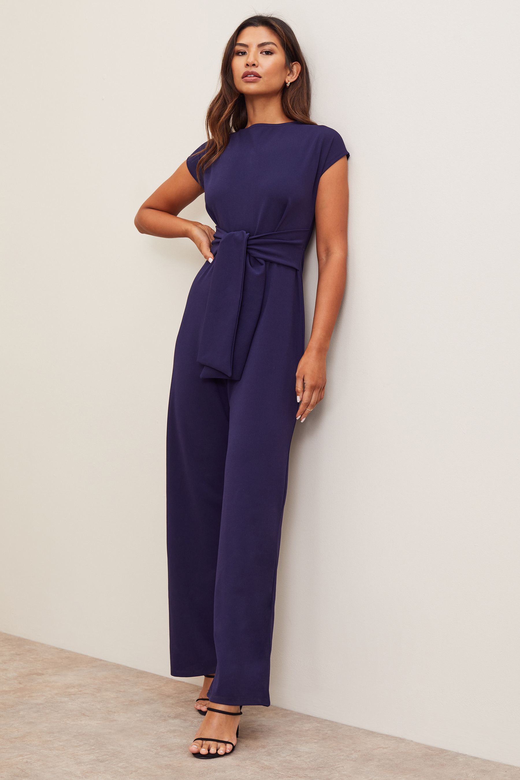 Buy Lipsy Cap Sleeve Tie Front Jumpsuit from Next Luxembourg