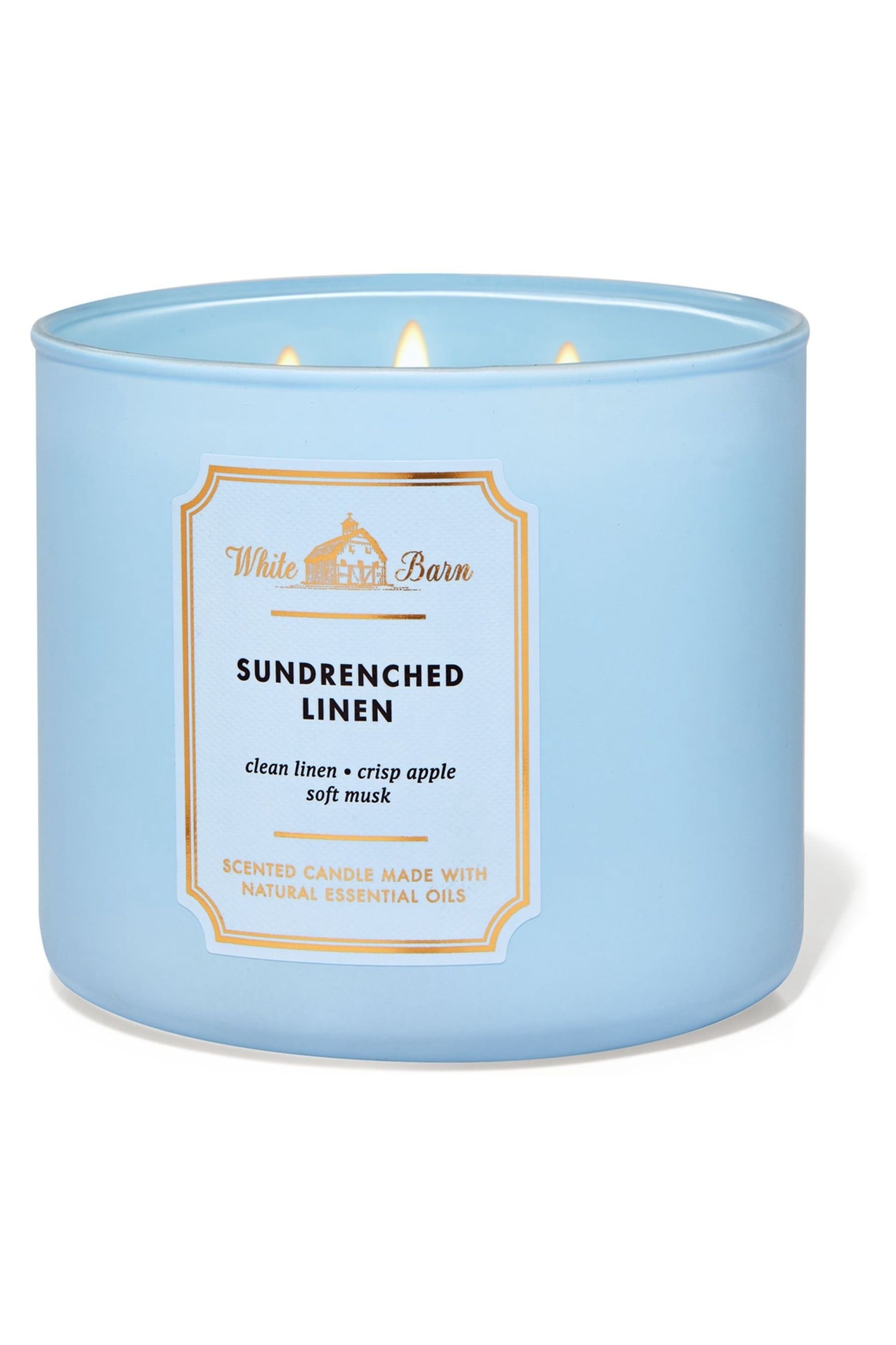 Buy Bath & Body Works SunDrenched Linen 3-Wick Candle 14.5 oz / 411 g ...