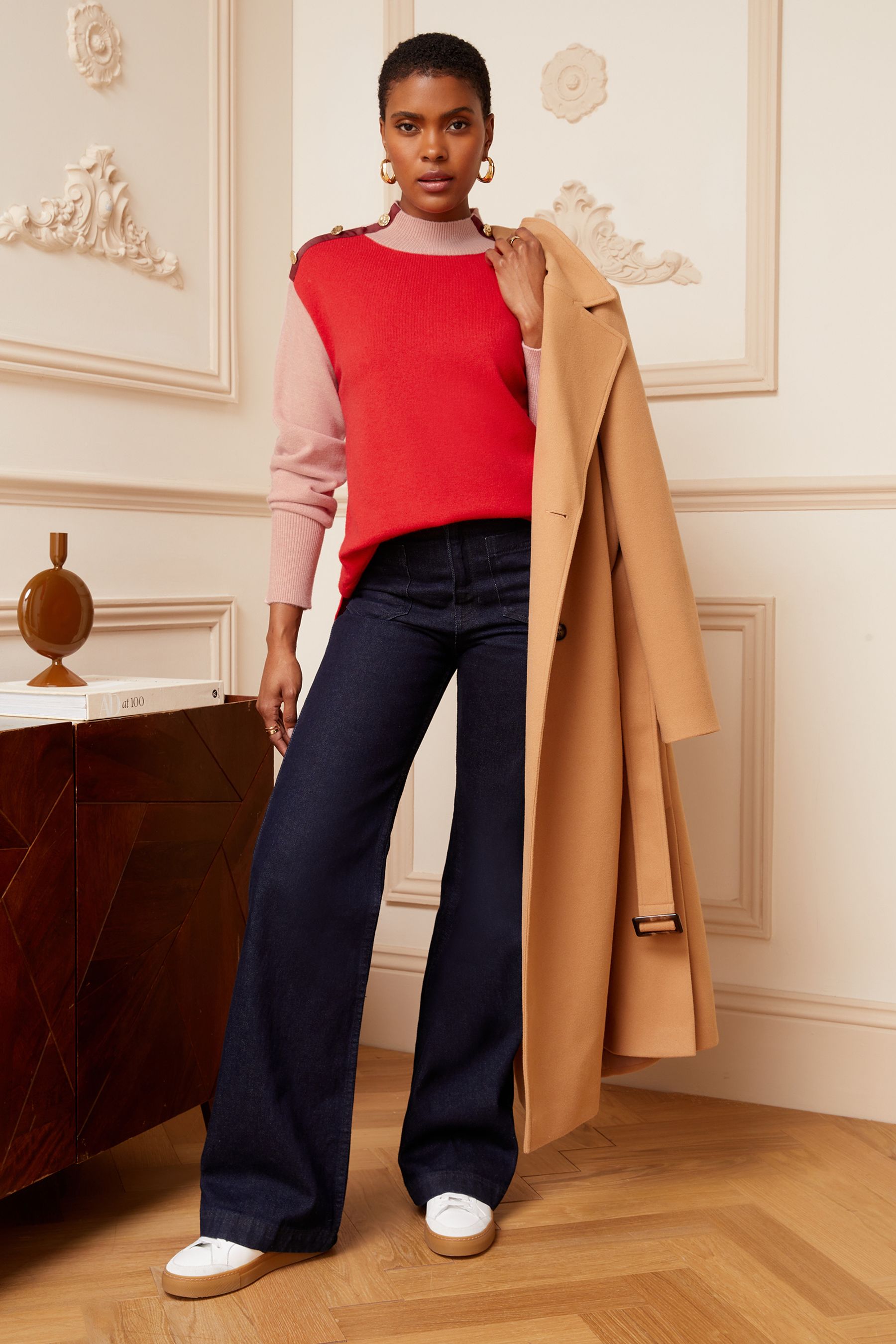 Buy Love & Roses Funnel Neck Jumper from Next Ireland