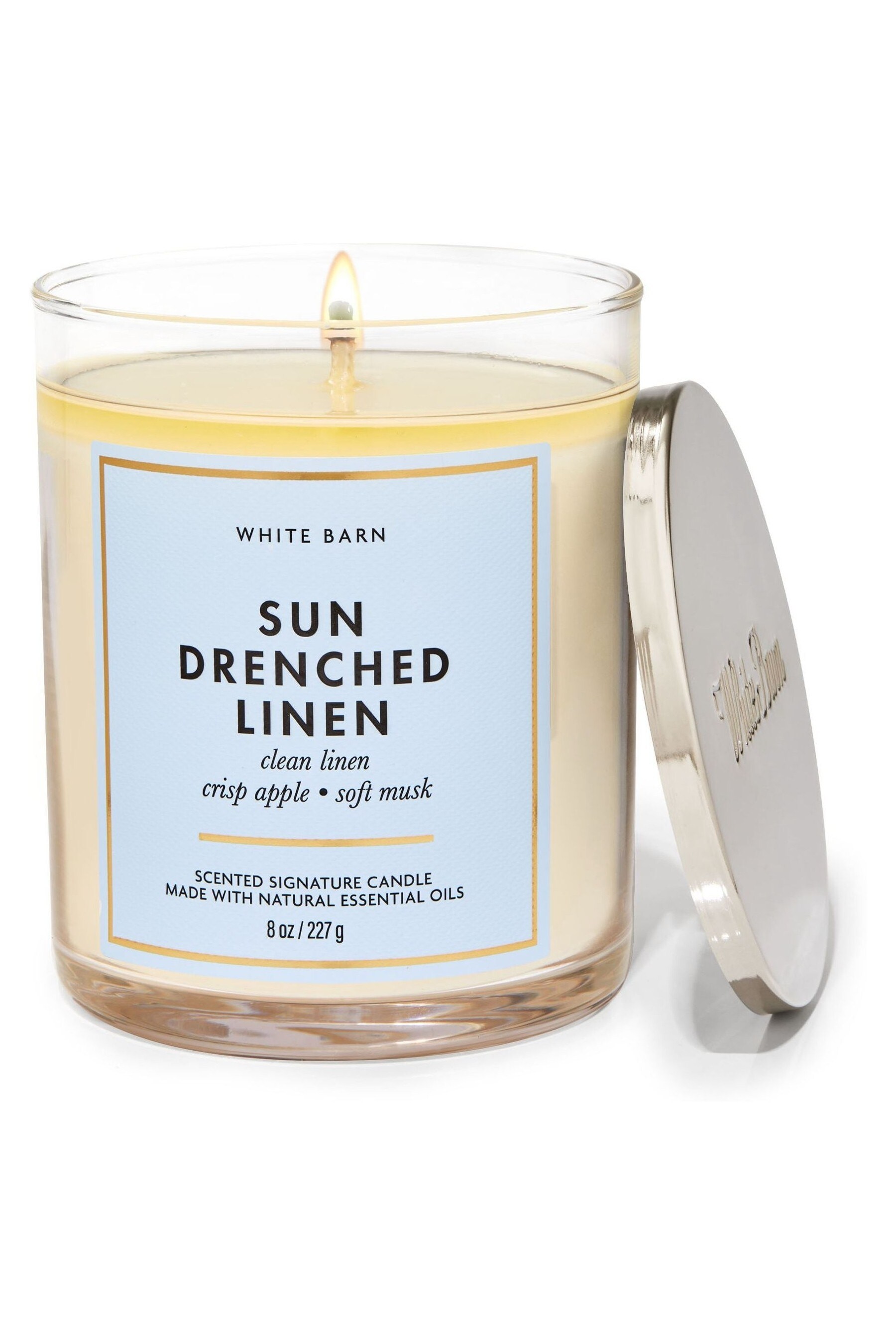 Buy Bath & Body Works Sundrenched Linen Signature Single Wick Candle 8 ...