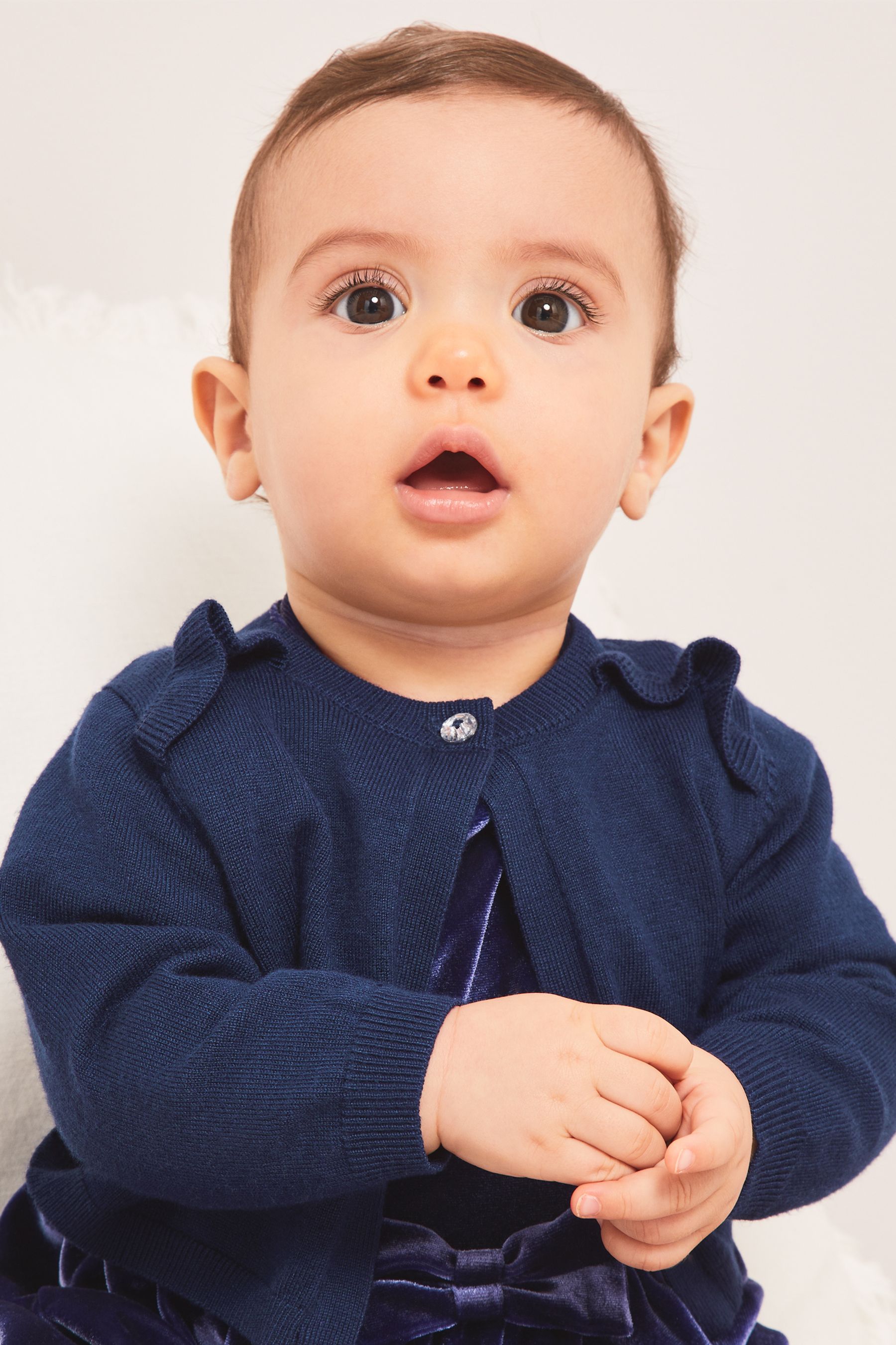 Buy Lipsy Navy Blue Baby Occasion Shrug from the Next UK online shop